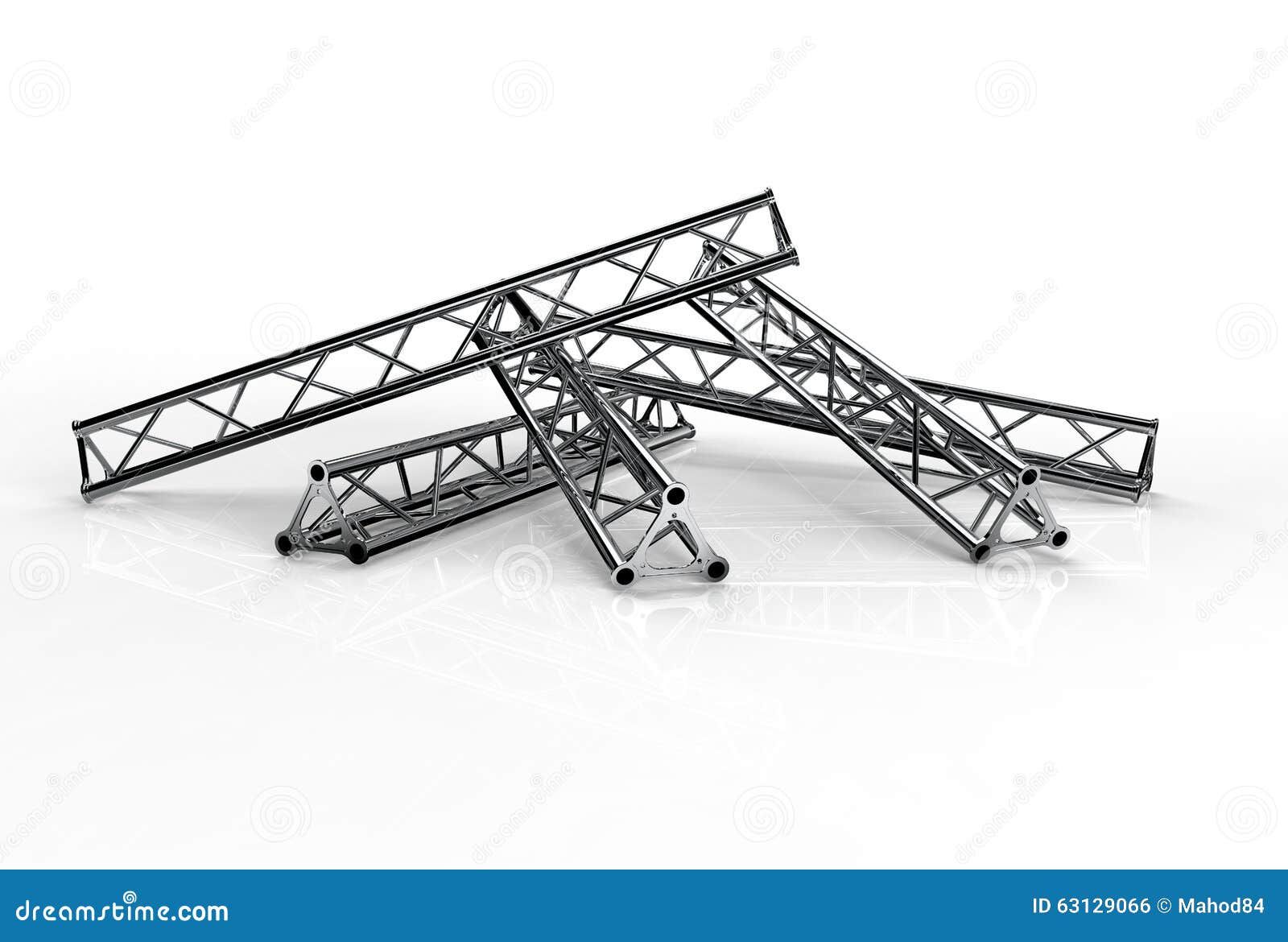 Aluminium Trusses Construction Shape Trio Stock Illustration ...