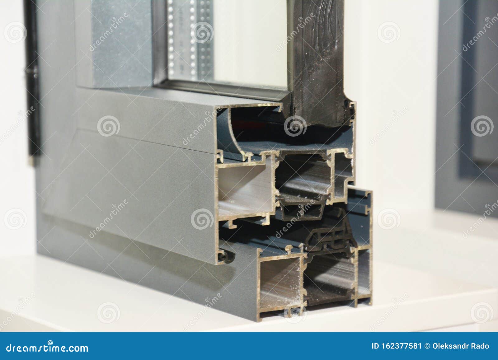 Aluminium Window Frame Profile. Energy Efficient Windows Cross Section ... Aluminium Window Frame Profile. Energy Efficient Windows Cross Section ...
