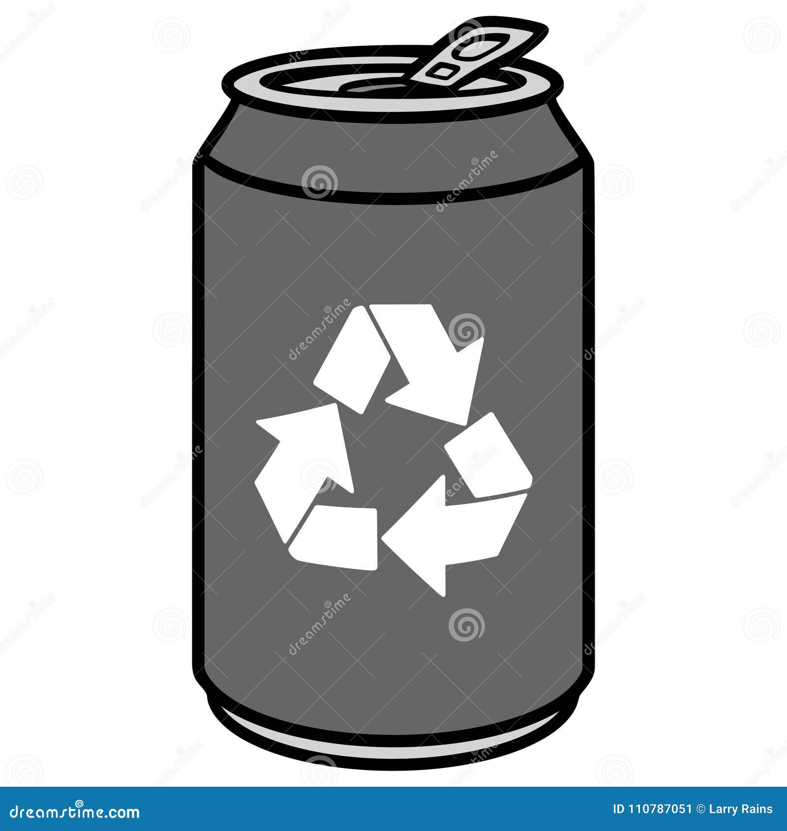 Aluminiumdose Mit Recycling-Symbol Vektor Abbildung - Illustration von ...