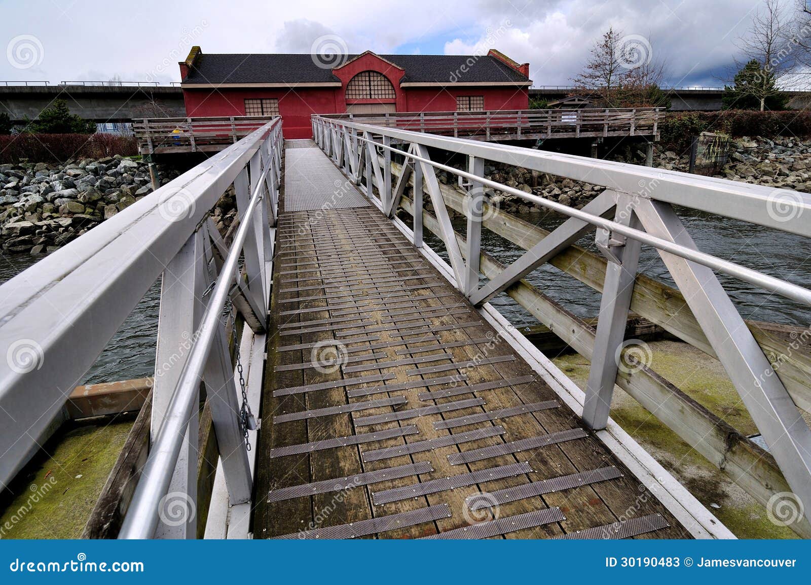 Aluminum alloy bridge stock image. Image of winter, bridge - 30190483