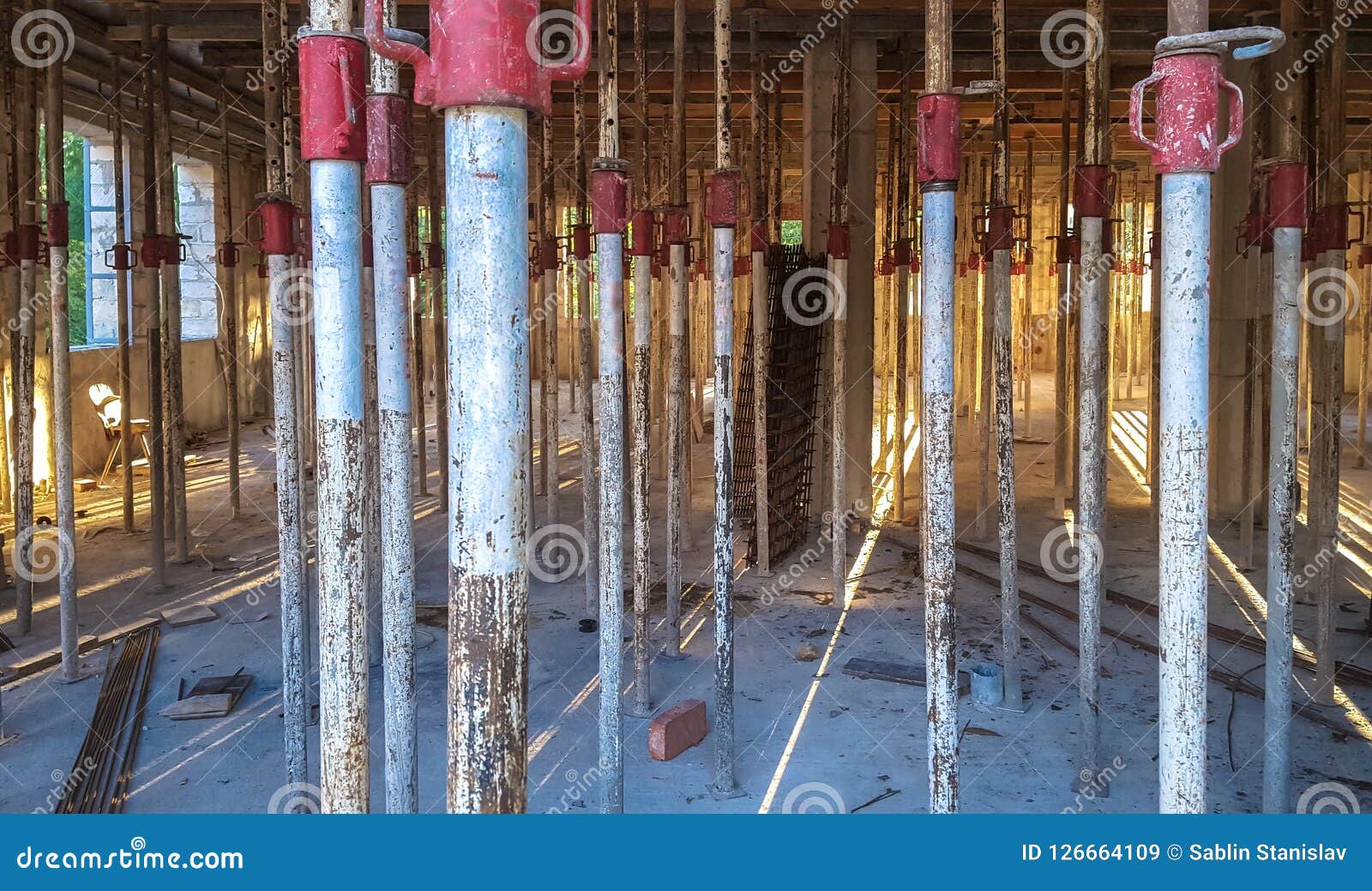 Floor Formwork. Aluminum Alloy Formwork for Construction Stock Image ...