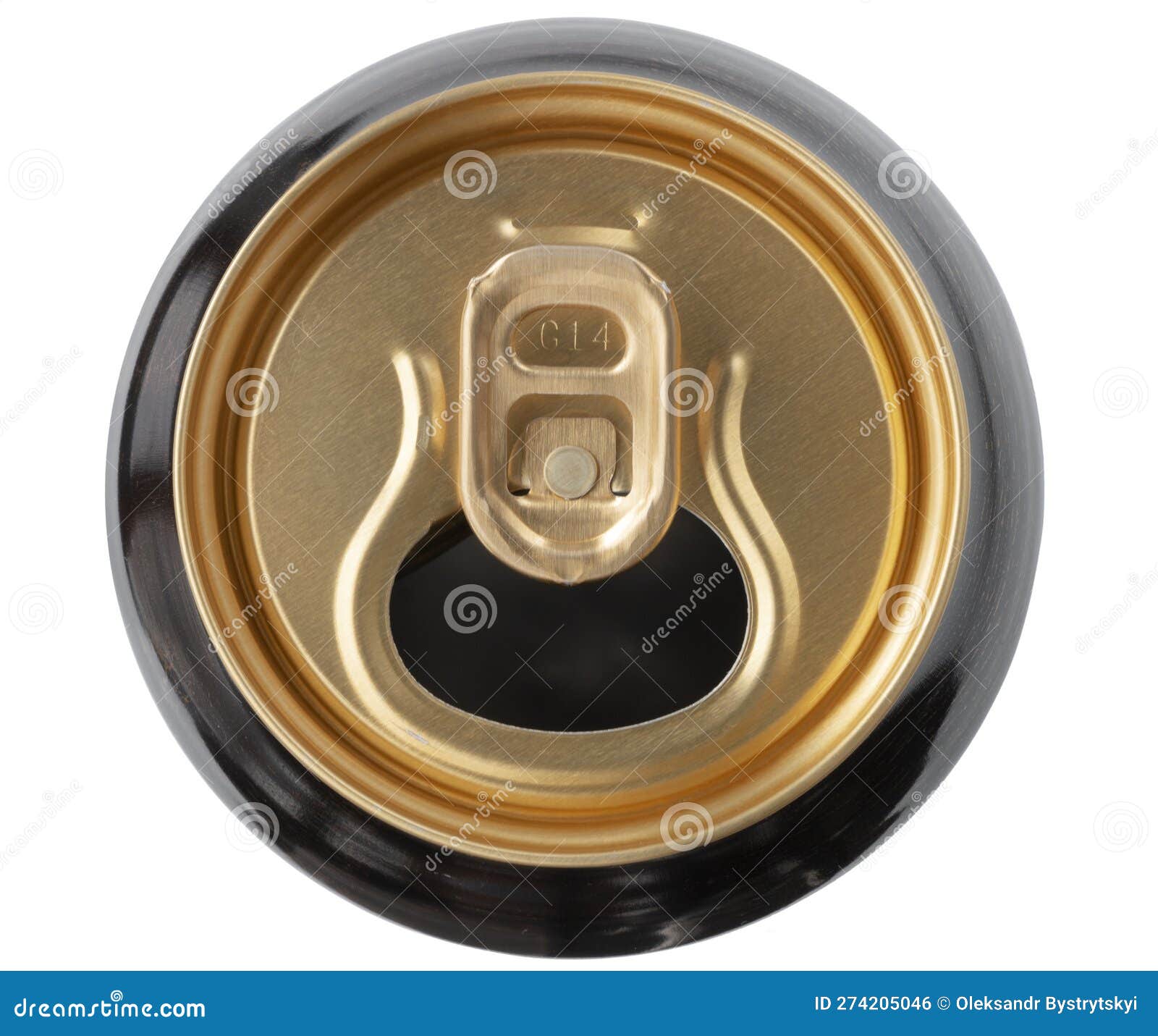 Aluminum Beer Can, Top View Stock Photo - Image of open, beer: 274205046
