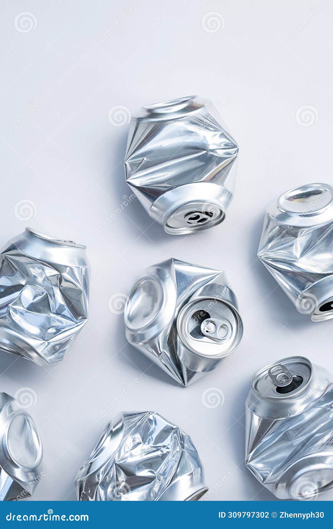 Aluminum Broken Cans. Sorting Garbage for Recycle Stock Photo - Image ...