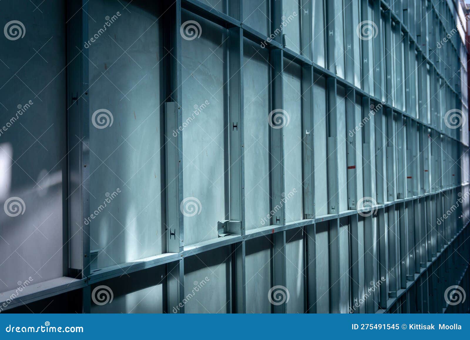 Aluminum C Line for Install Acoustic Panel at Wall Stock Image - Image ...