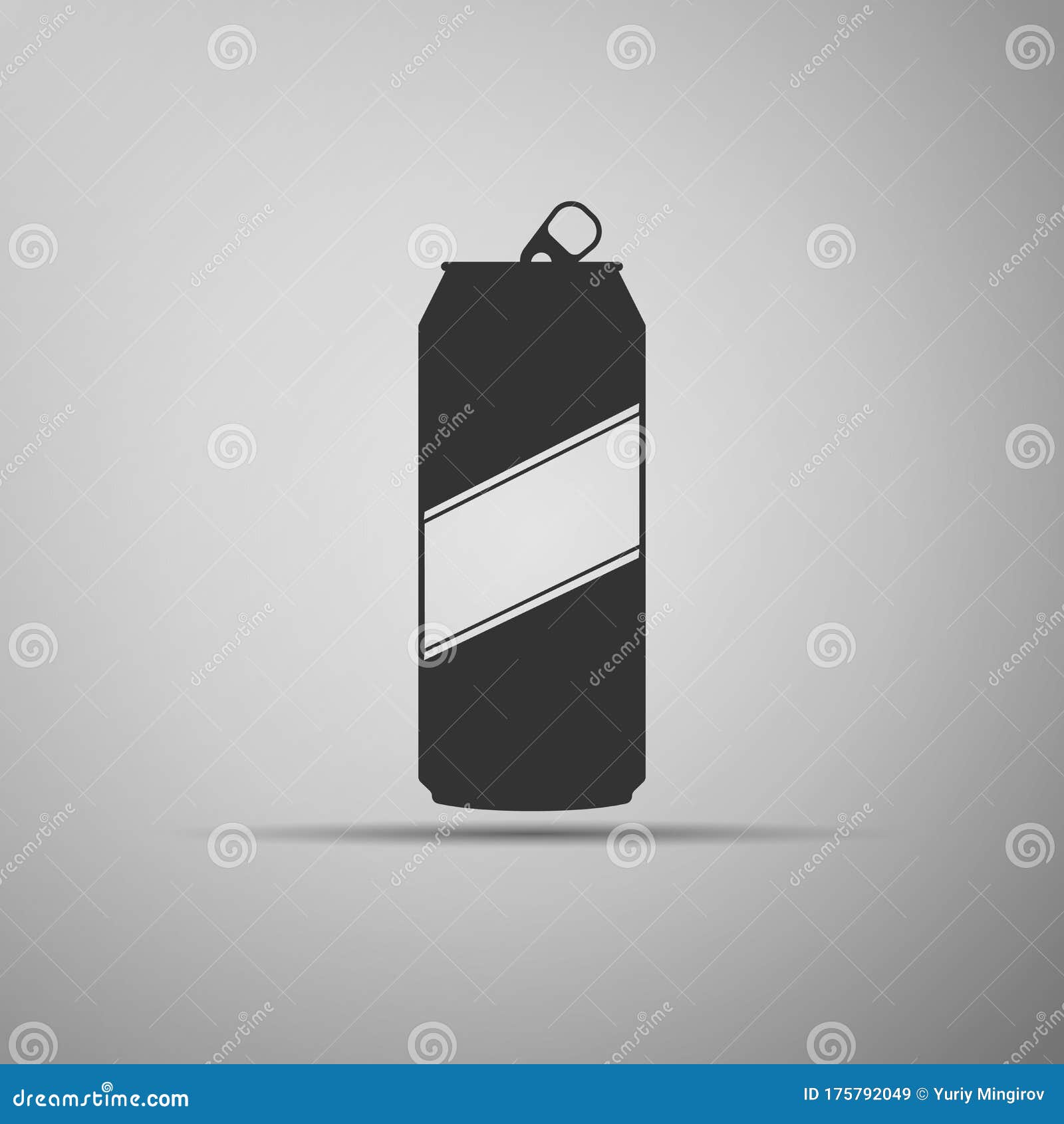 Aluminum can icon. stock vector. Illustration of packaging - 175792049