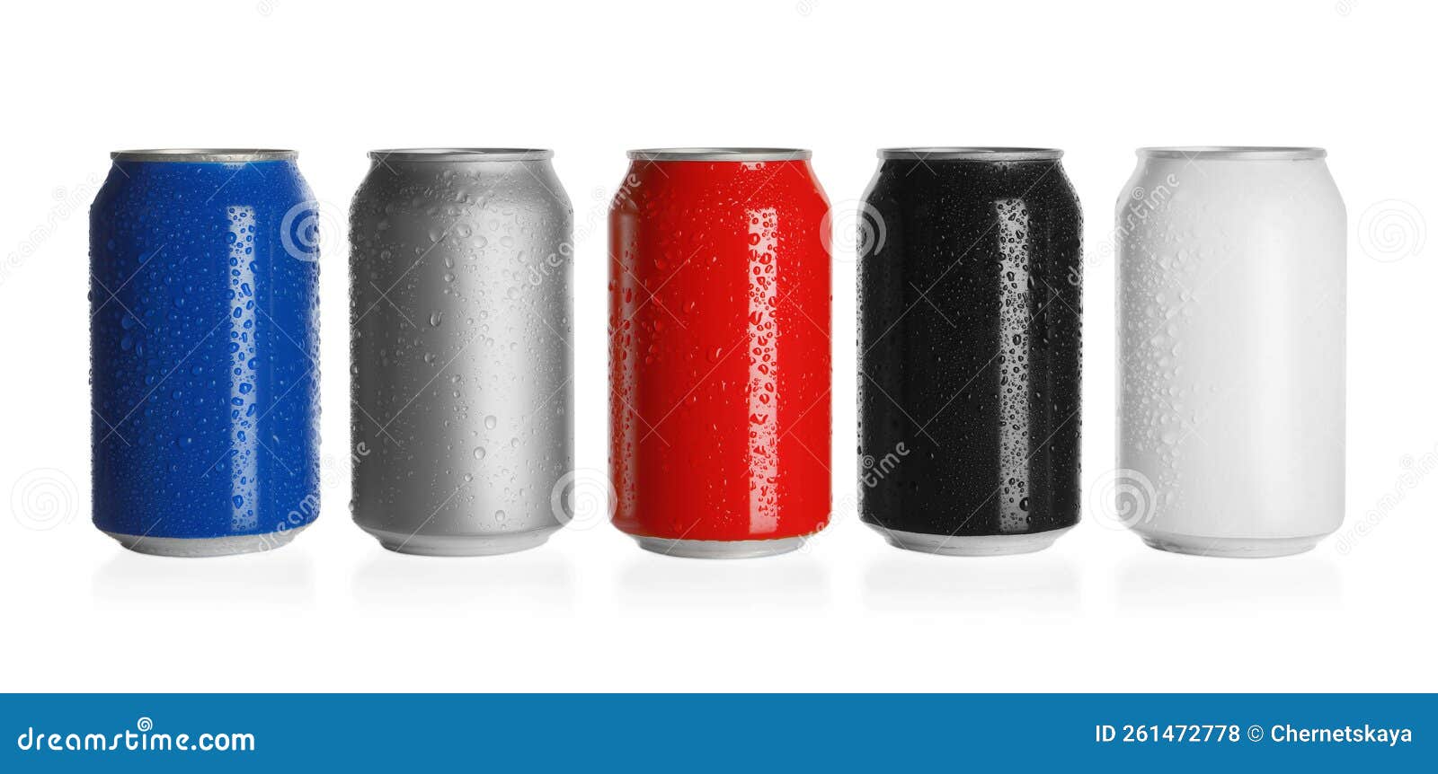 Aluminum Cans with Drinks on White Background Stock Photo - Image of ...