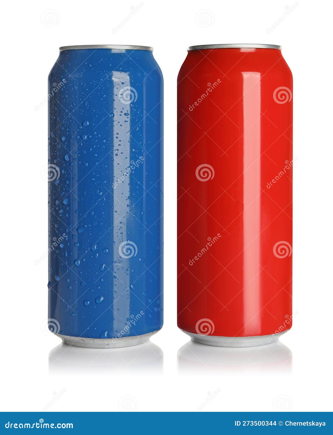 Aluminum Cans with Drinks on White Background Stock Photo - Image of ...