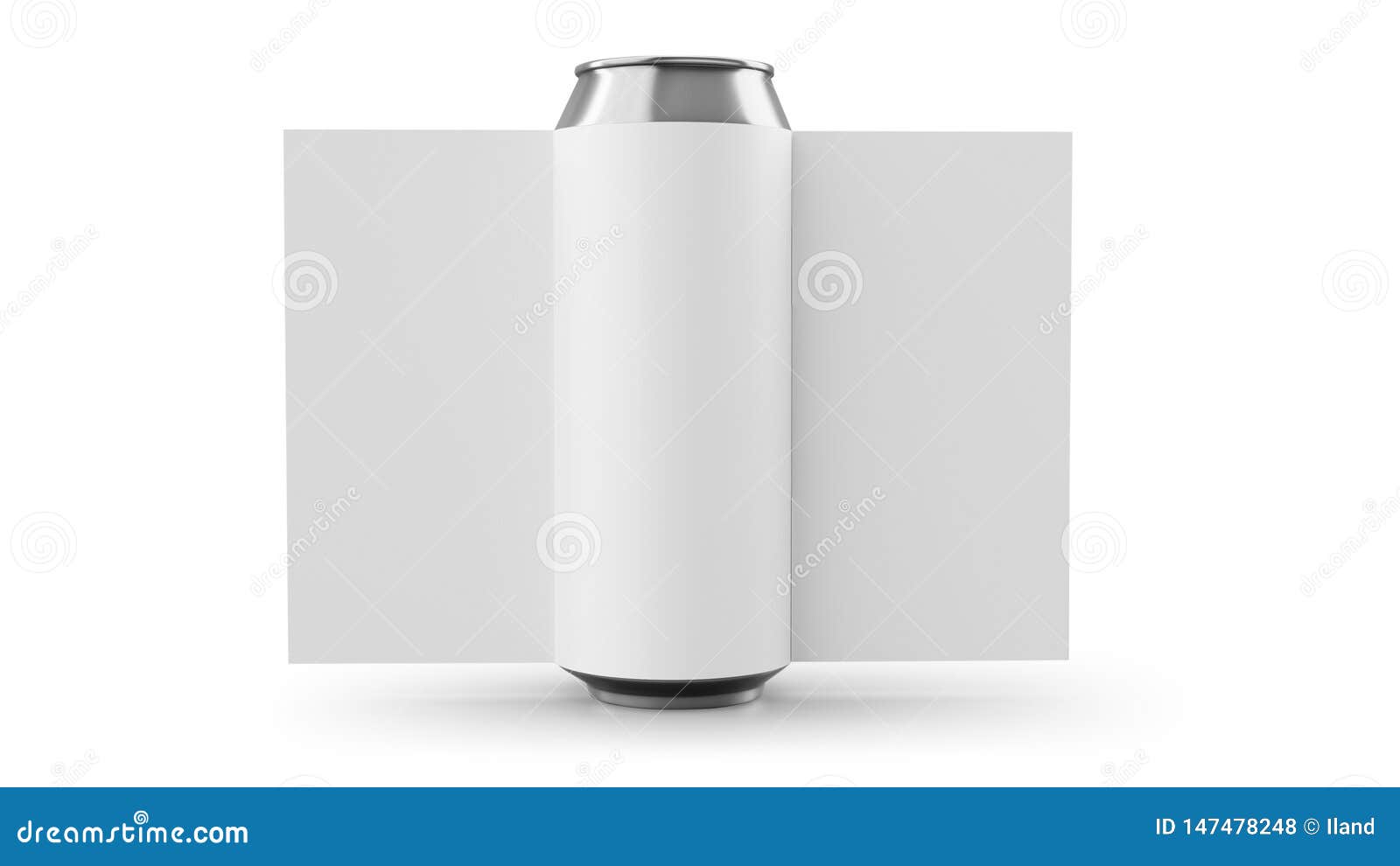 Aluminum Cans with Label Isolated on White Stock Illustration ...