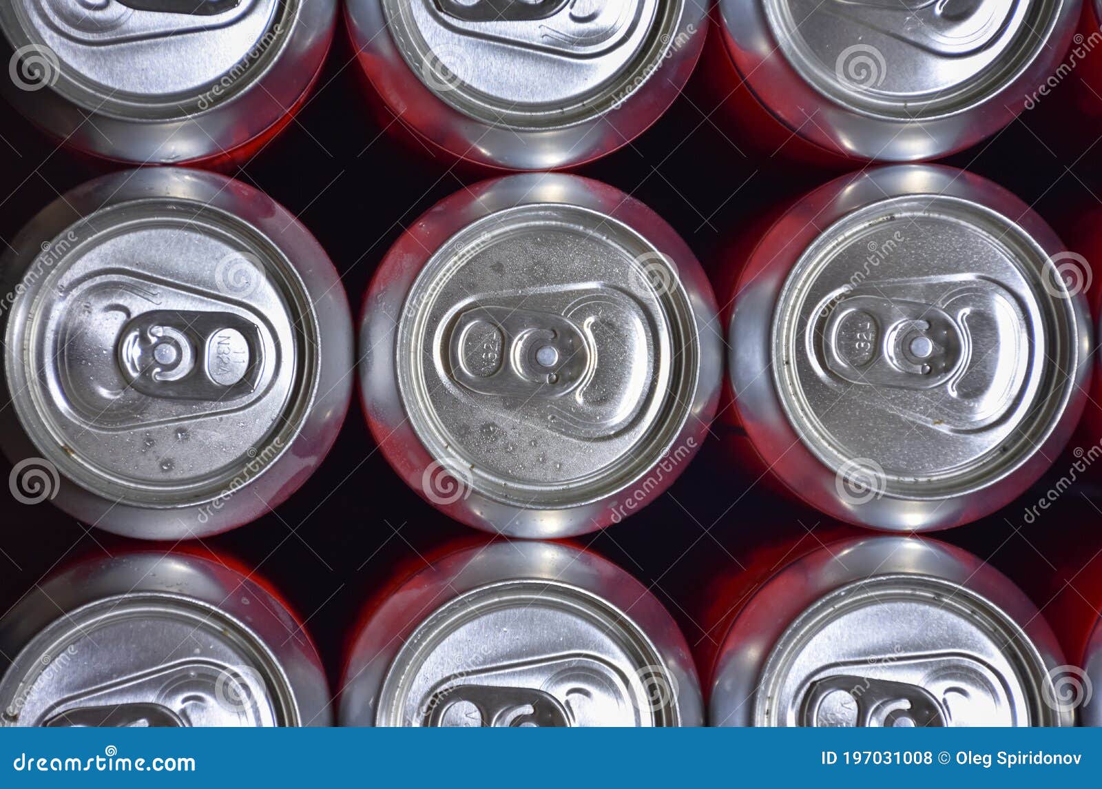 Aluminum Cans Top View, Many Beer Aluminum Cans Stock Photo - Image of ...