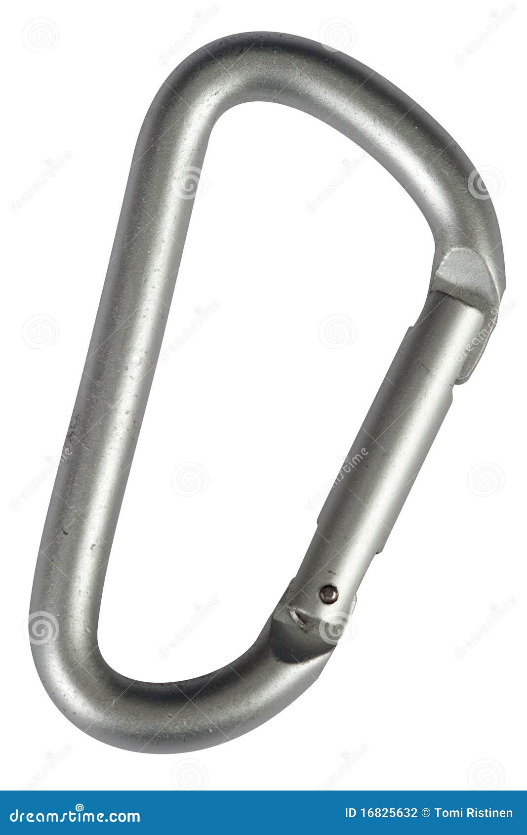 Aluminum carabiner stock photo. Image of studio, carabiner - 16825632