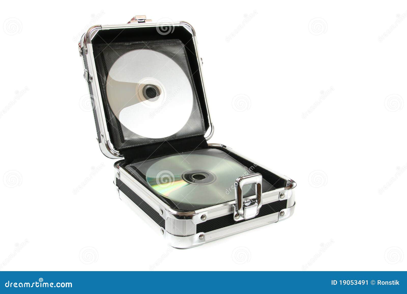 Aluminum cd case stock image. Image of music, black, background - 19053491