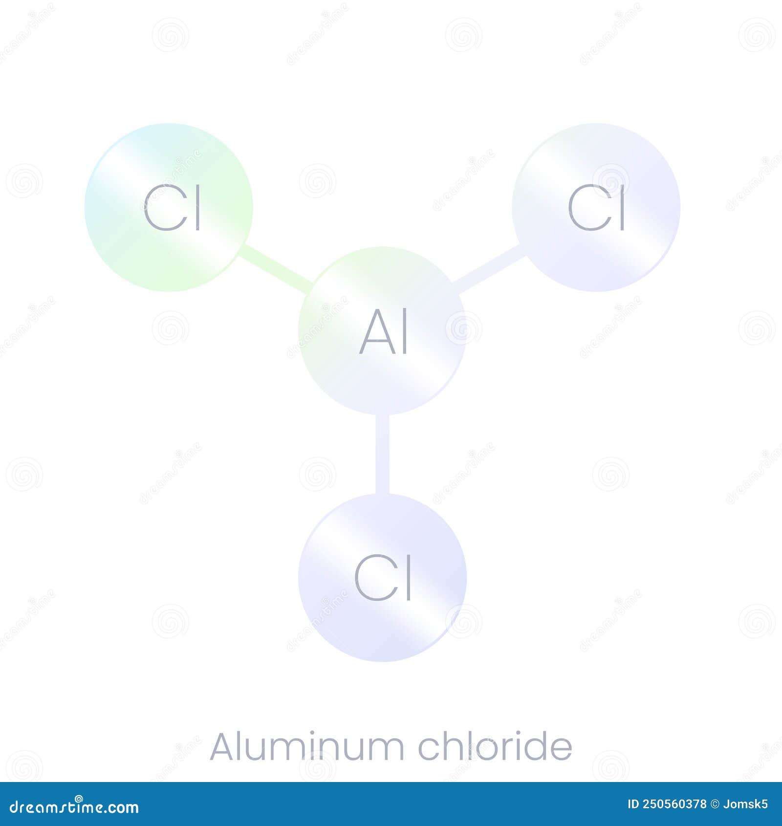 Aluminum Chloride Structure Icon with Gradient. Stock Vector ...