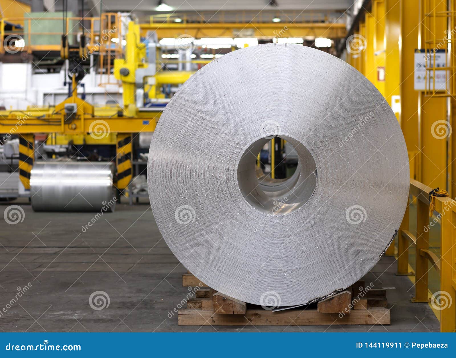 Aluminum Coil of Continuous Caster Stock Image - Image of hard, machine ...