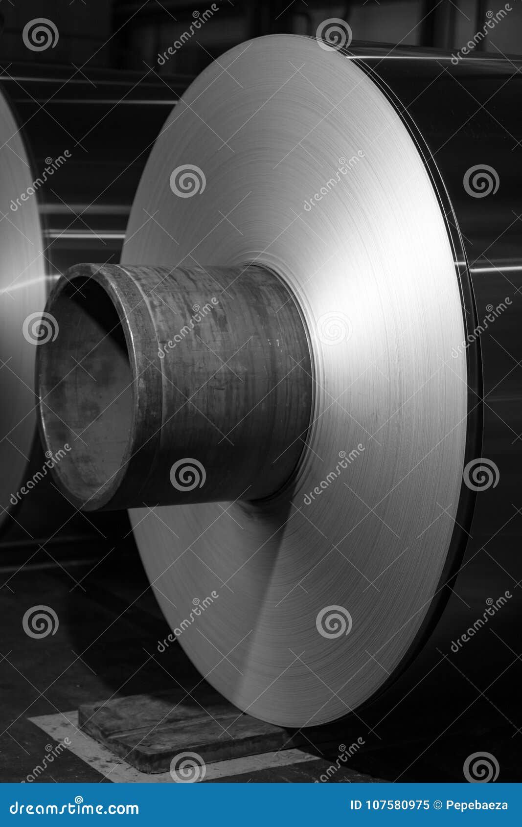 Aluminum Coils Waitting for Slitting Stock Image - Image of process ...