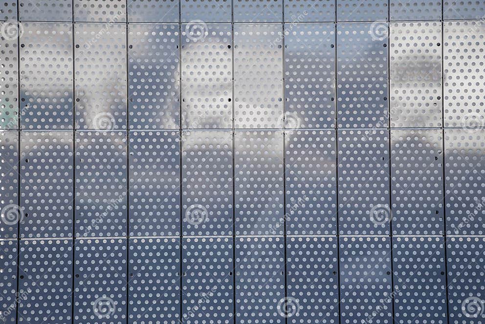 Aluminum Composite Panel with Holes Perforated Sheet Stock Photo ...