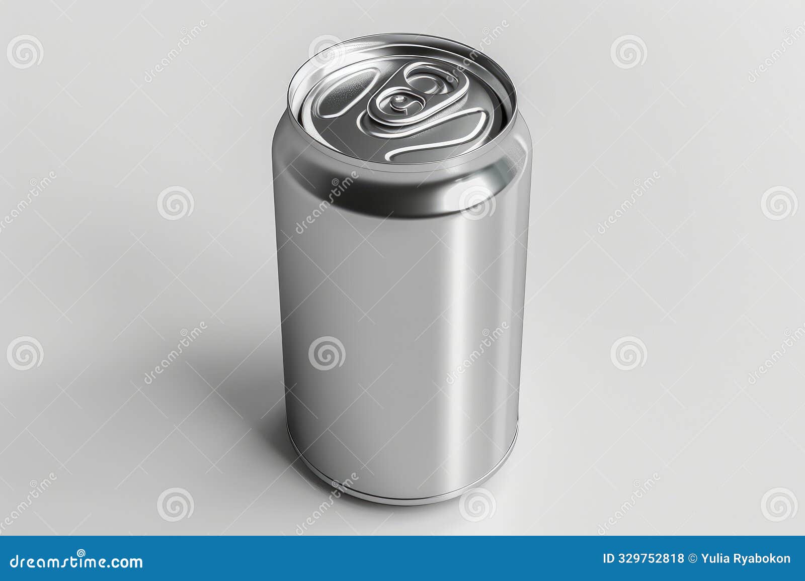 Aluminum Drink Can Template Blank Packaging. Wet Water Or Beer Soda ...