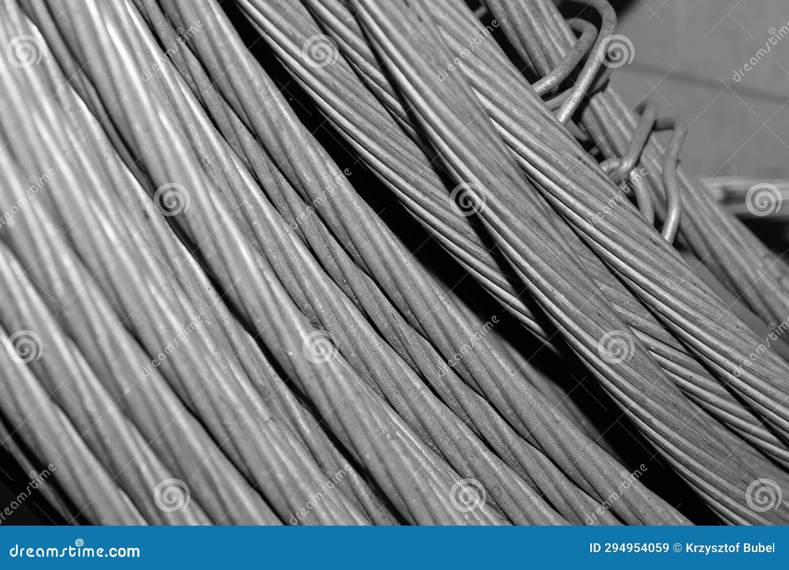 Aluminum Electric Cable.background or Texture Stock Image - Image of ...