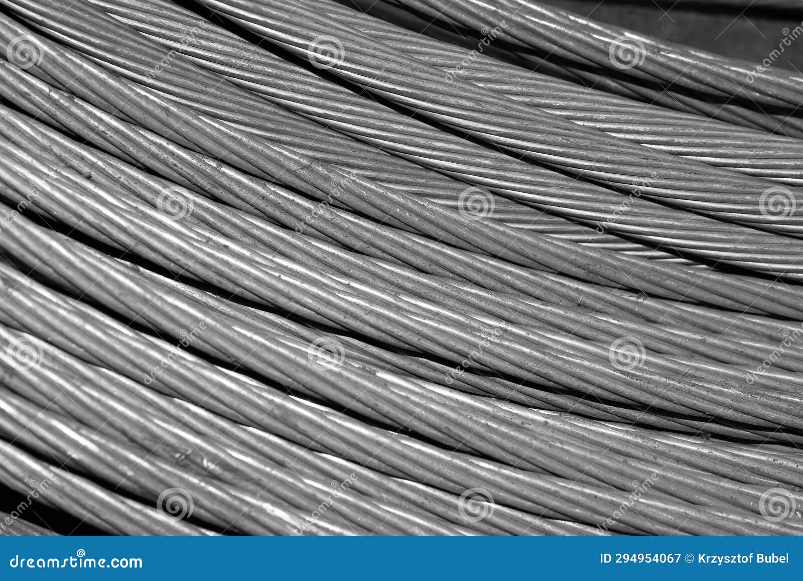 Aluminum Electric Cable.background or Texture Stock Image - Image of ...