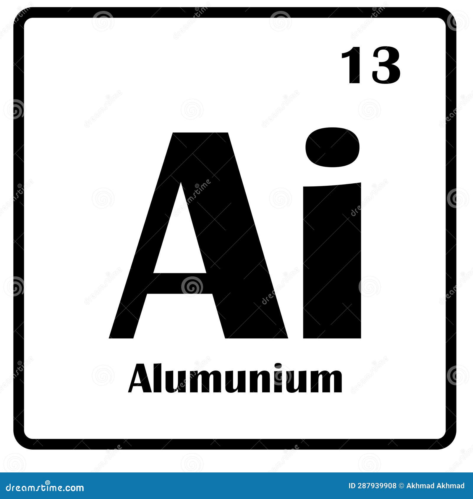 Aluminum Element Vector Icon Stock Illustration - Illustration of ...