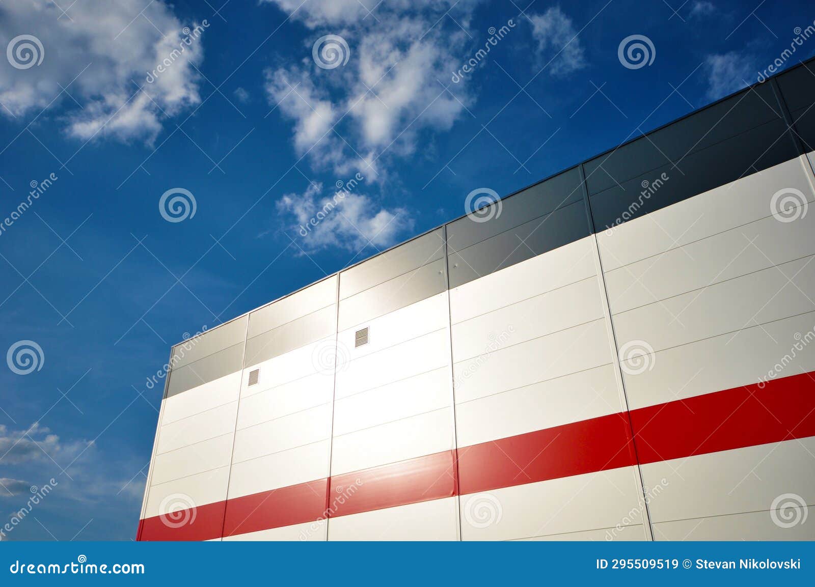 Aluminum Exterior Panels with Nice Blue Sky Stock Image - Image of ...