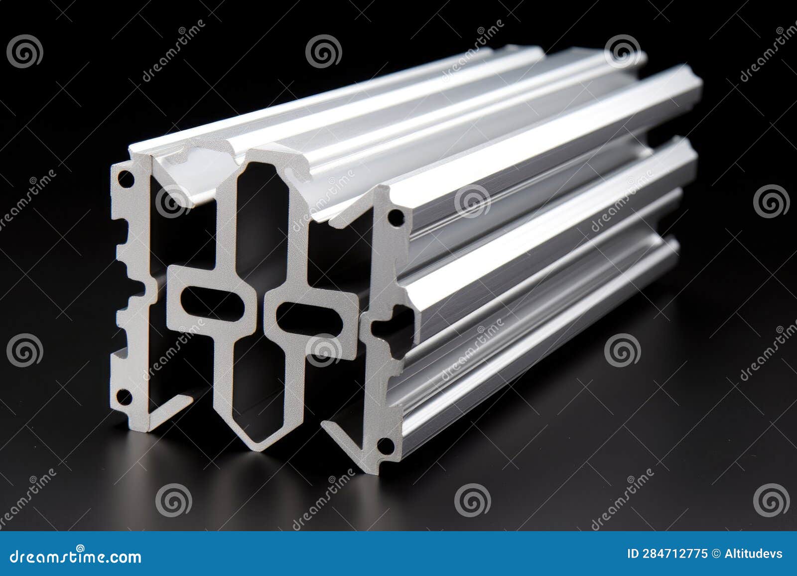 Aluminum Extrusion Profiles Showcase Stock Illustration - Illustration ...