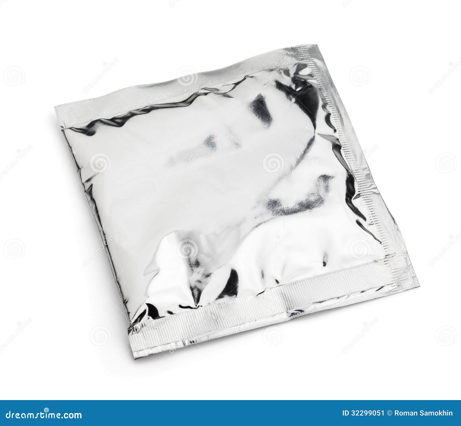 Aluminum Foil Bag Package on White Stock Image - Image of merchandise ...