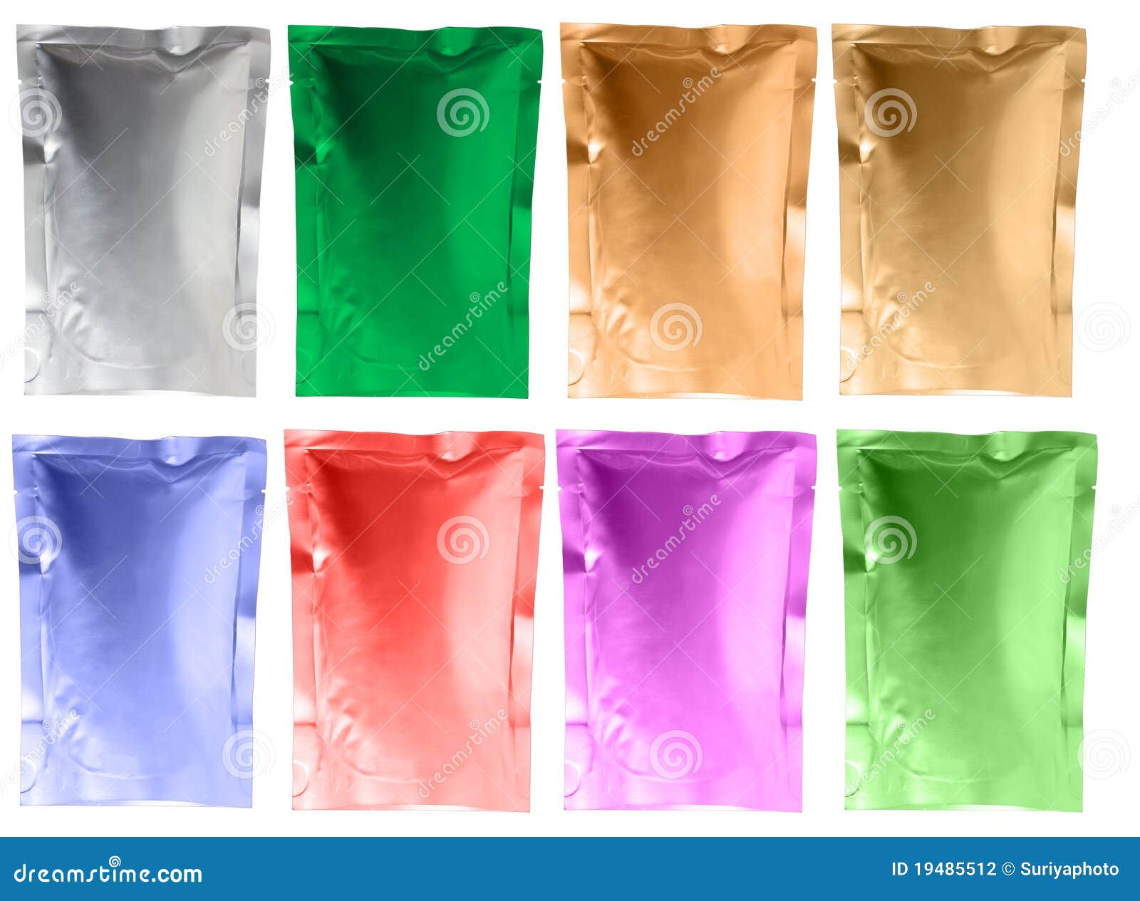 Aluminum foil sachet stock photo. Image of design, retail - 19485512