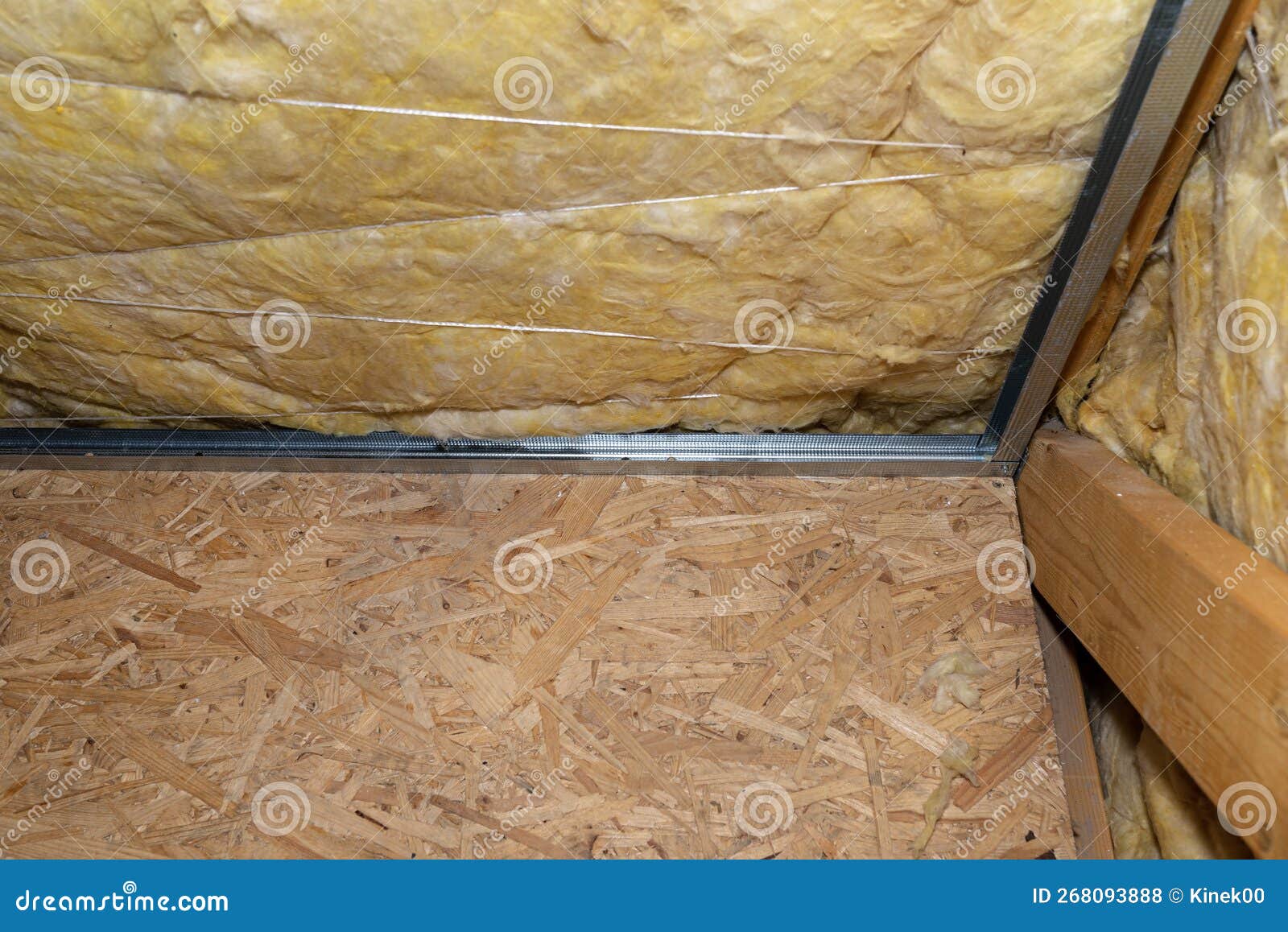 Aluminum Frame with Hangers Placed on Beams in the Attic for Mounting ...