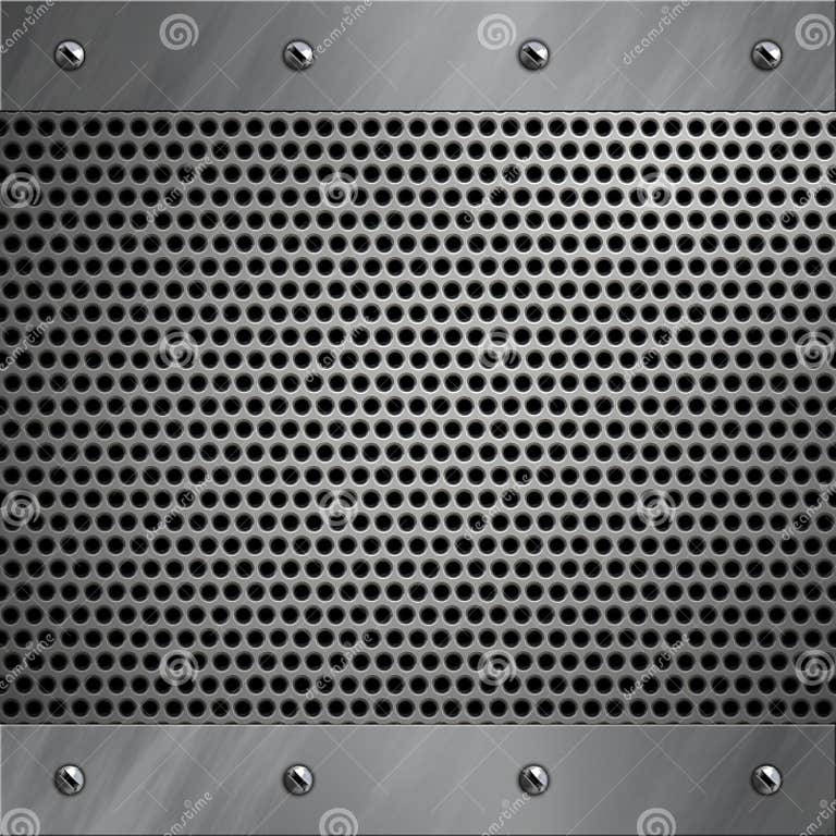 Aluminum Frame and Perforated Metal Stock Photo - Image of pattern ...