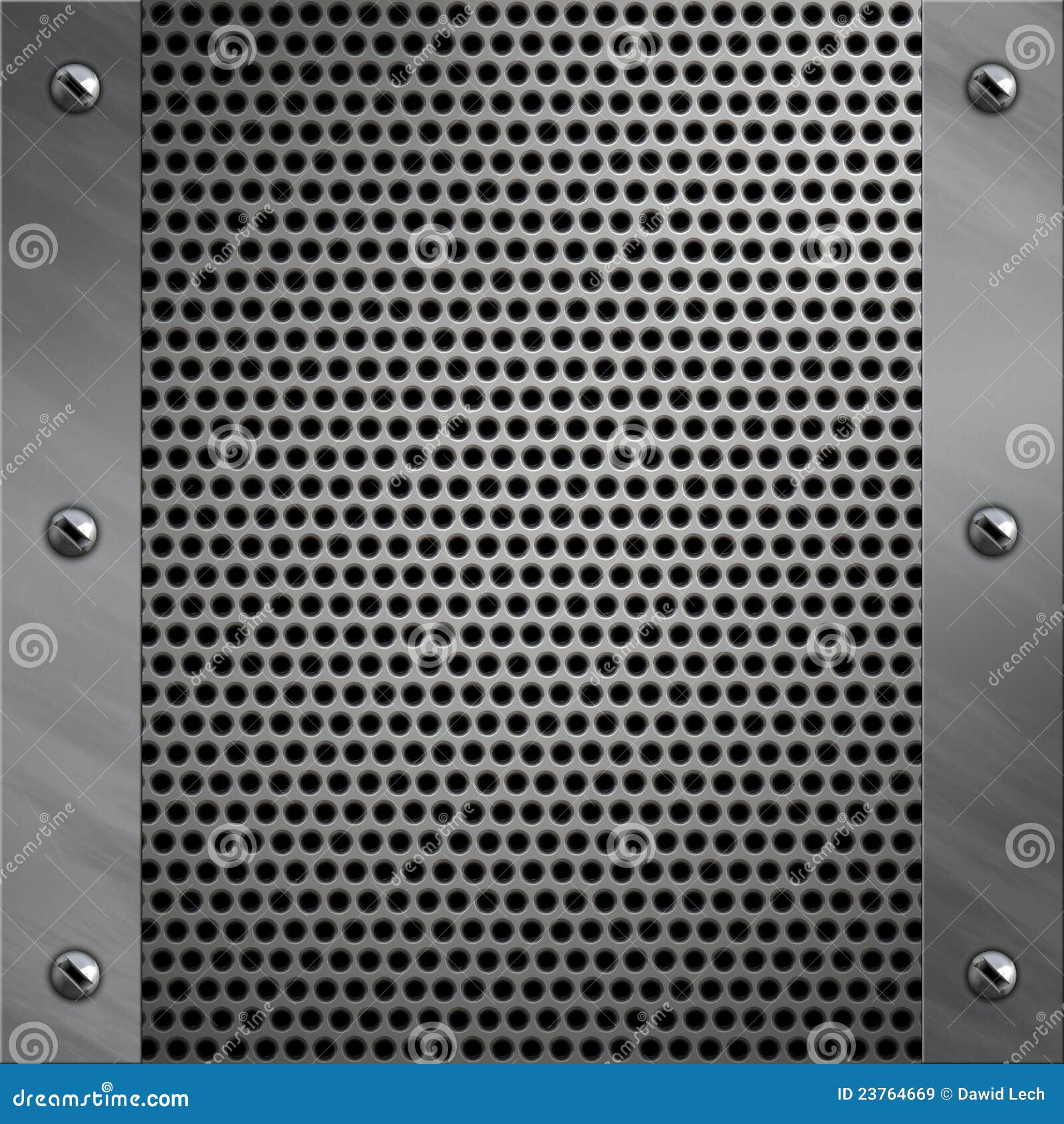 Aluminum Frame and Perforated Metal Stock Image - Image of metal, gray ...