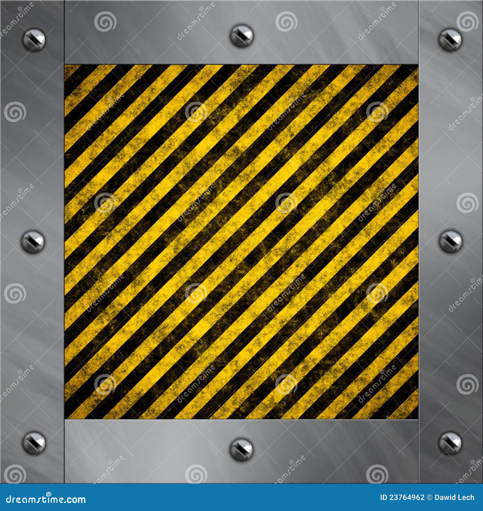 Aluminum Frame and Warning Stripes Stock Photo - Image of grey, safety ...