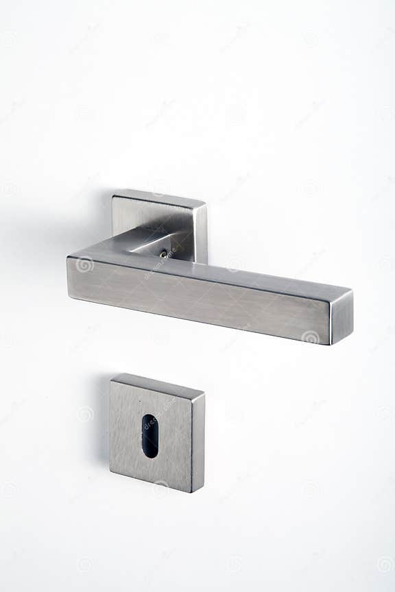 Aluminum handle with lock stock image. Image of interior - 53447397