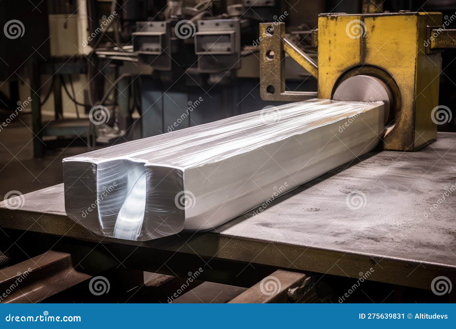 Aluminum Ingot Being Rolled into Its Final Shape by a Mill Stock Image ...