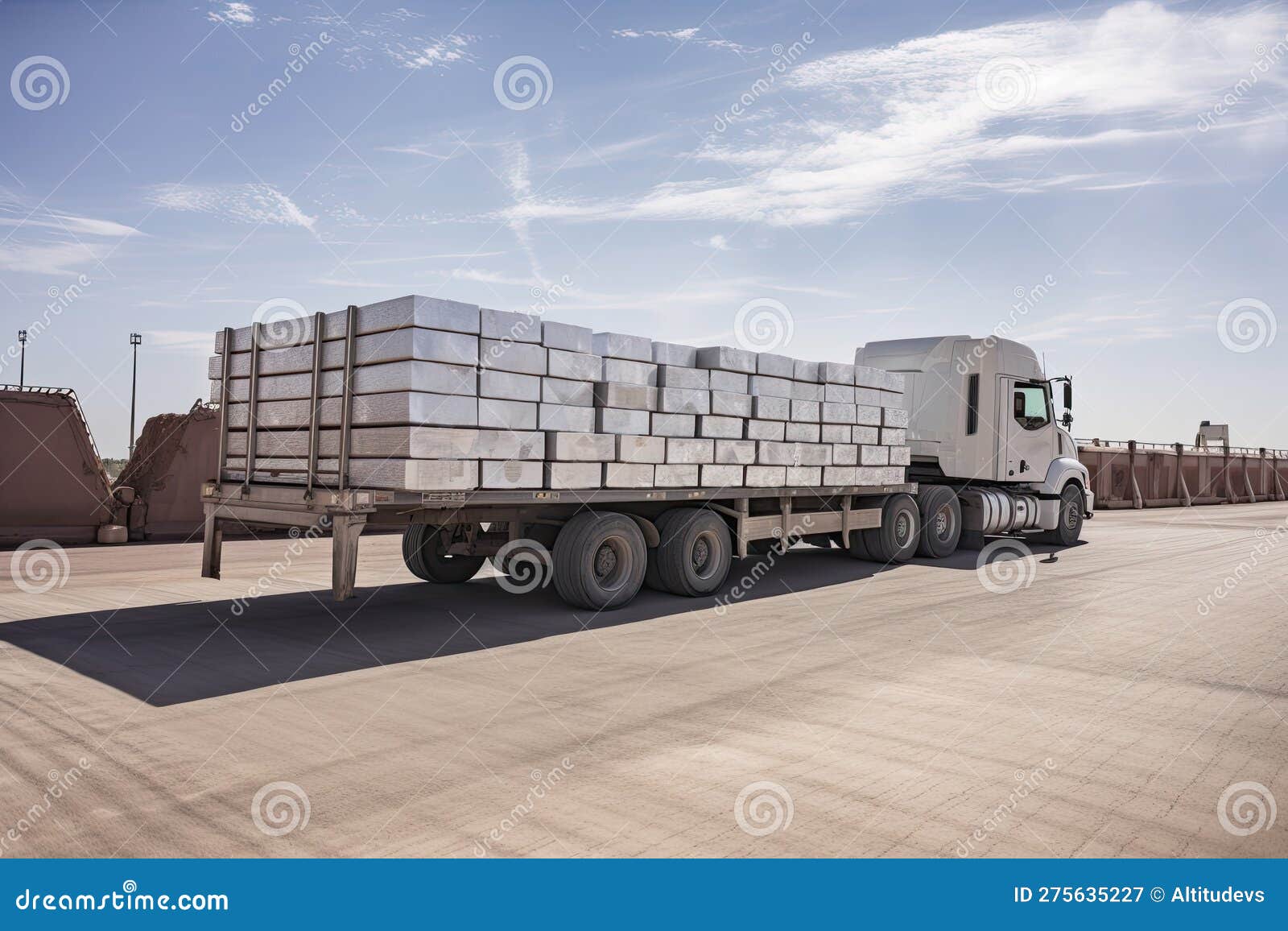 Aluminum Ingot Being Transported by Truck Stock Image - Image of ...