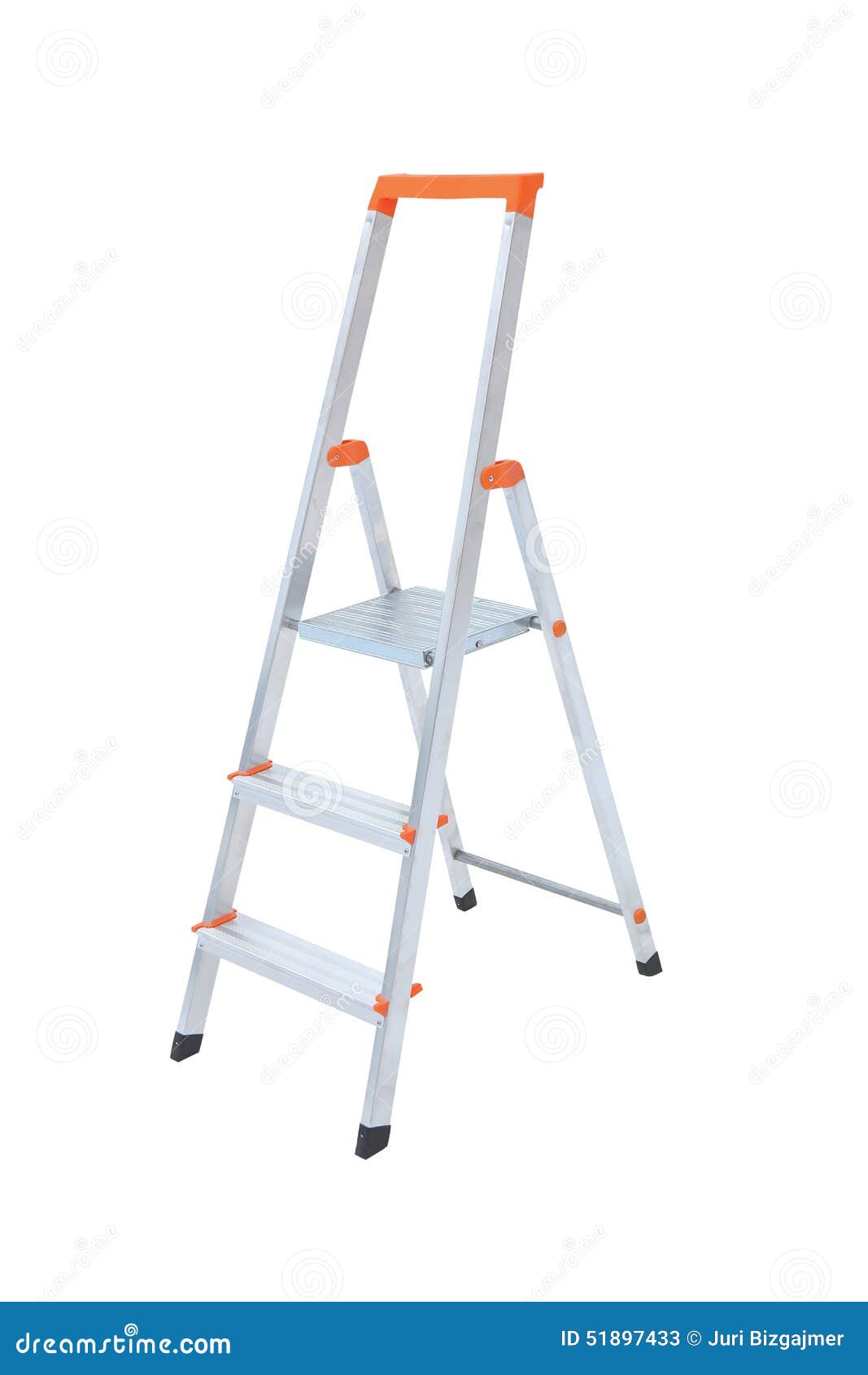 Aluminum metal step-ladder stock image. Image of home - 51897433