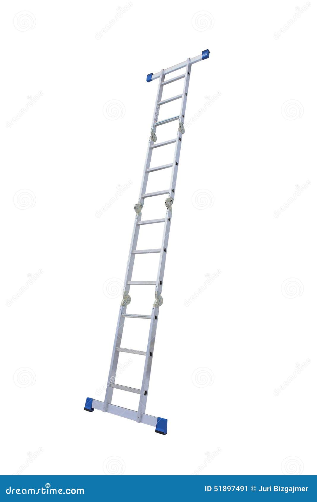 Aluminum metal step-ladder stock image. Image of occupation - 51897491