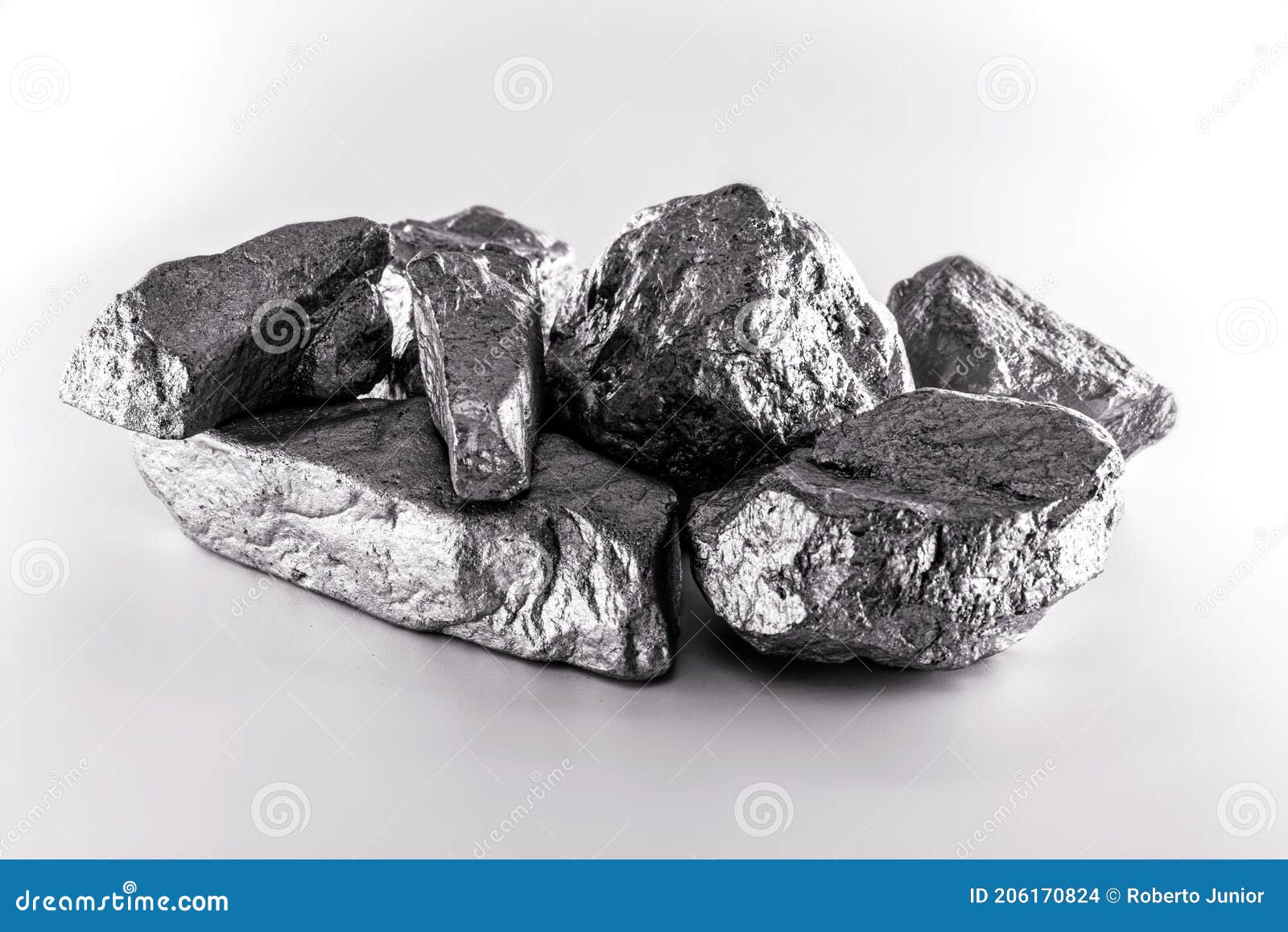 Aluminum Nuggets On A White Background Industrial Minerals Royalty-Free ...