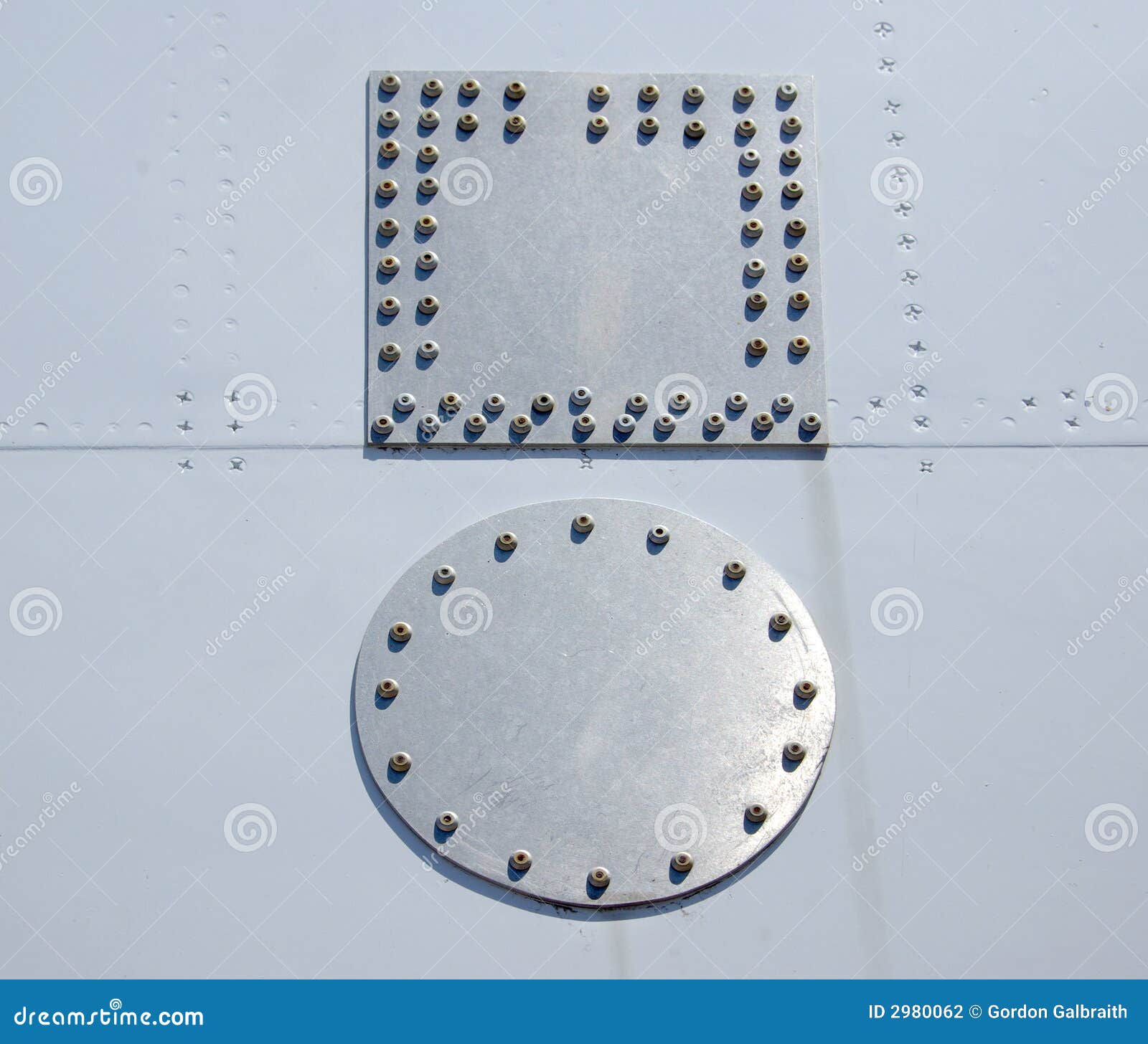 Aluminum patches stock photo. Image of screws, rows, patterns - 2980062