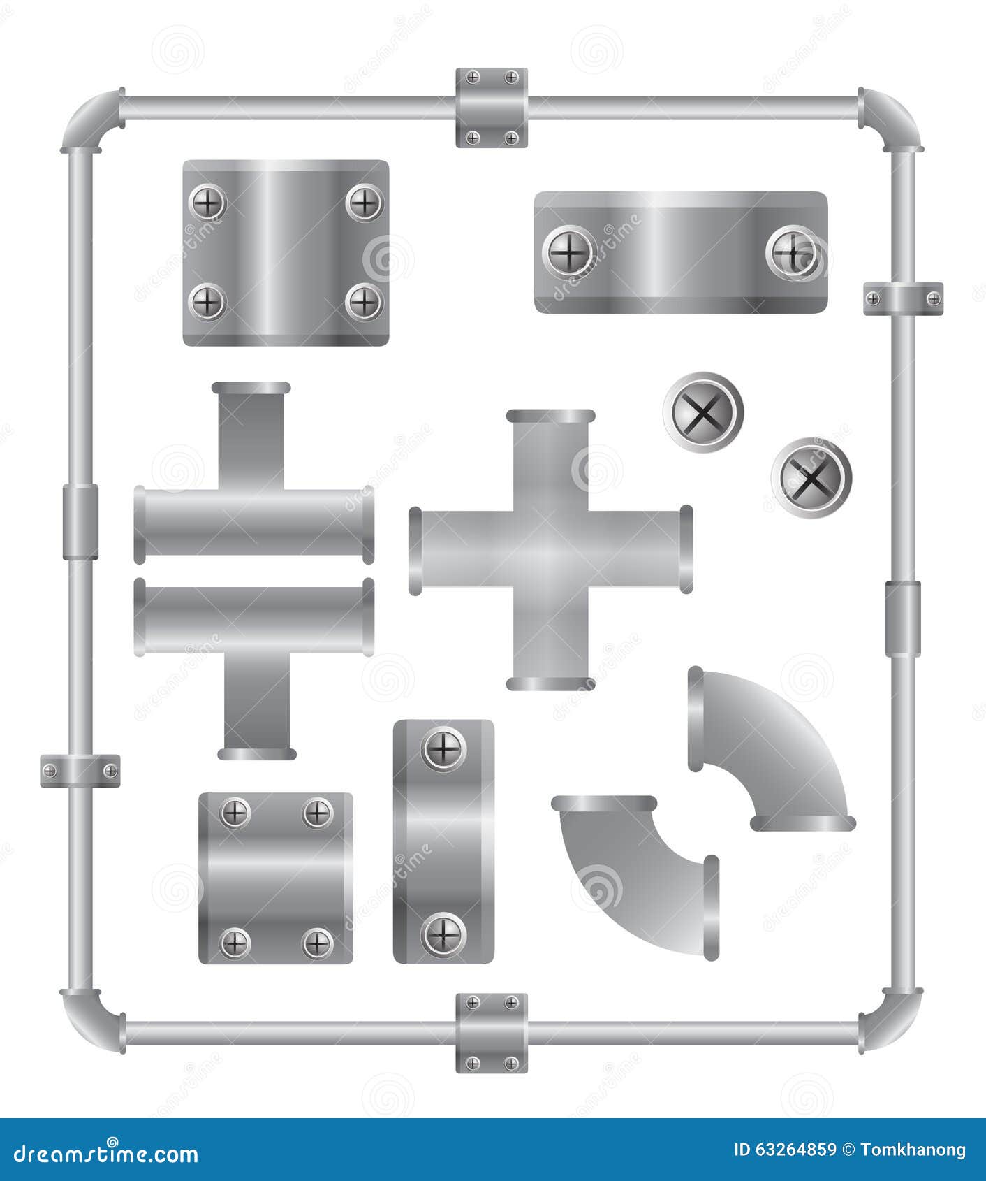 Pipes Vector Icons Silhouette . | CartoonDealer.com #84624526