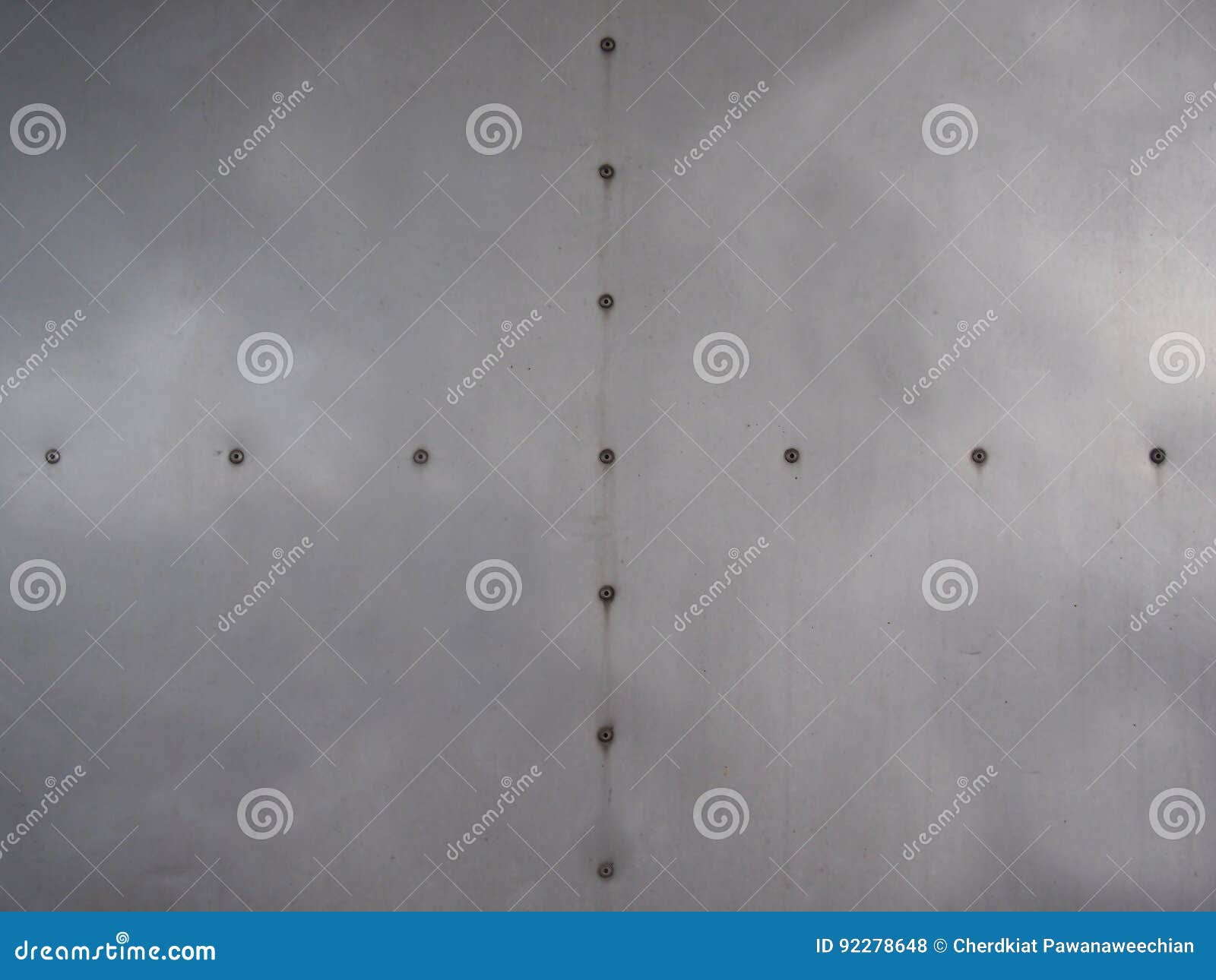 Aluminum Plate Wall with a Rivets Stock Photo - Image of metallic ...