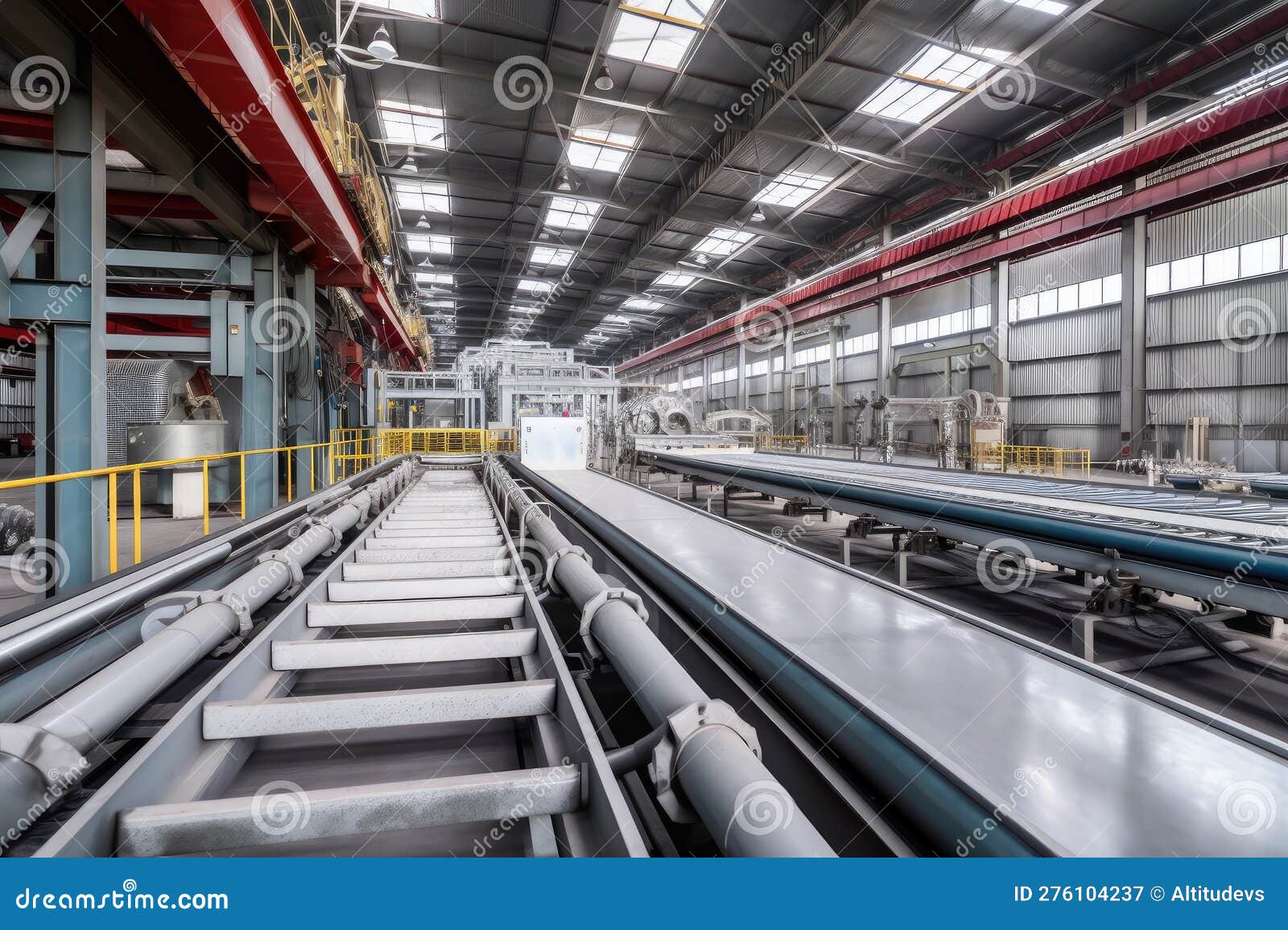 Aluminum Processing Plant, with Conveyor Belt Transporting Raw ...