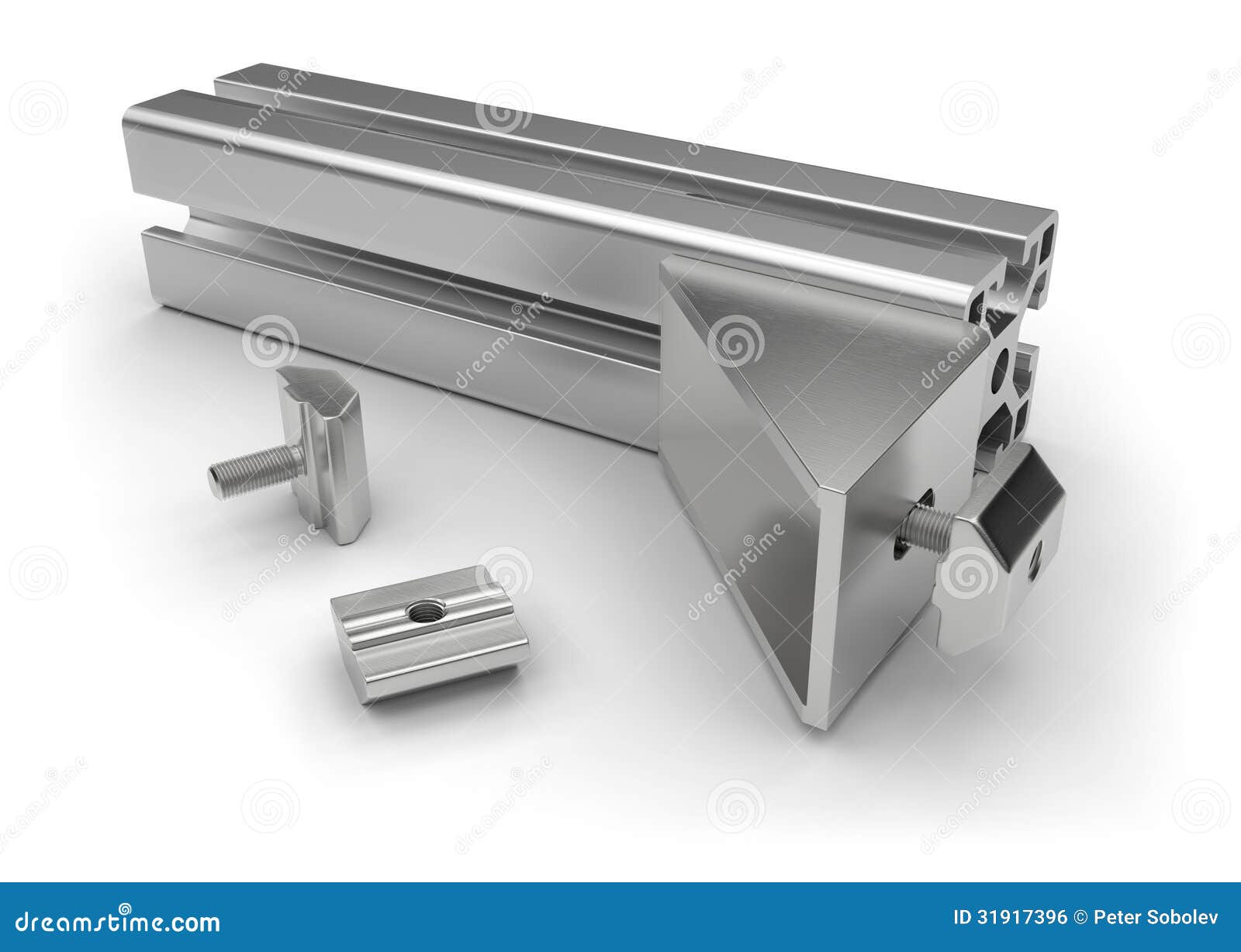 Aluminum Profile Accessories Stock Illustration - Illustration of ...