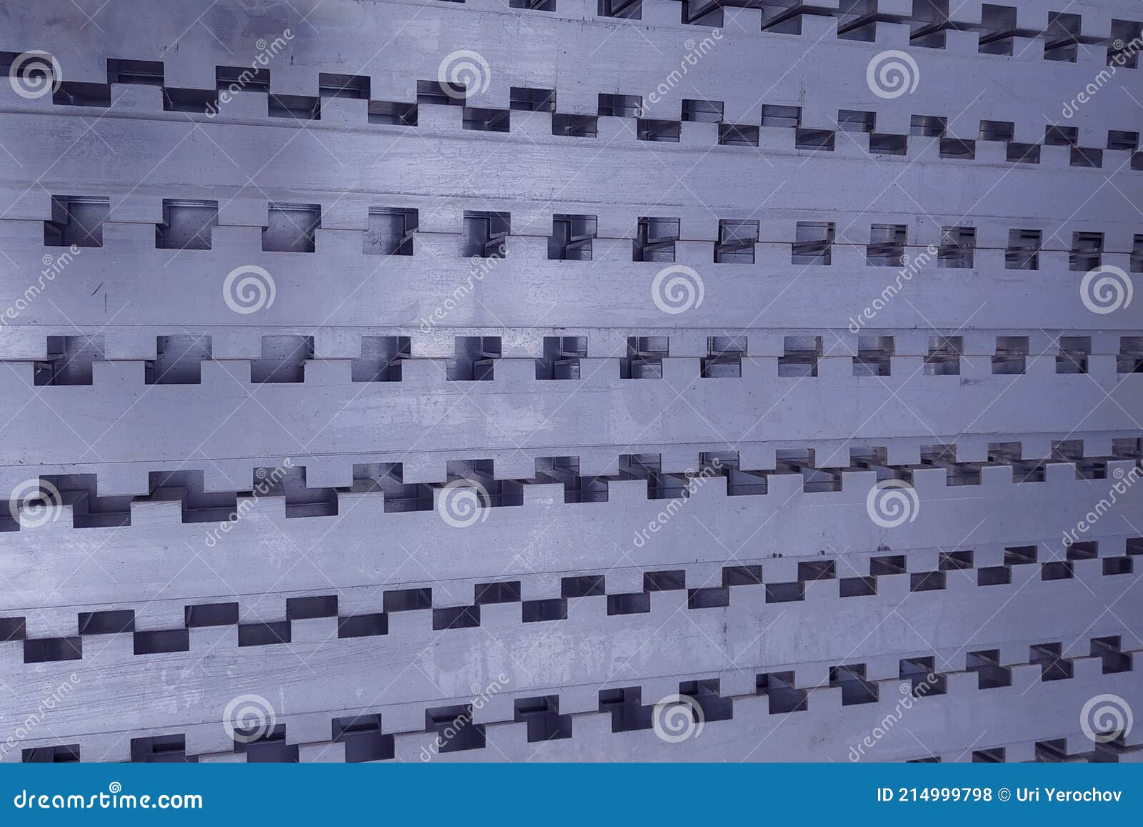 The Aluminum Profile with Rectangular Teeth Along the Entire Length is ...