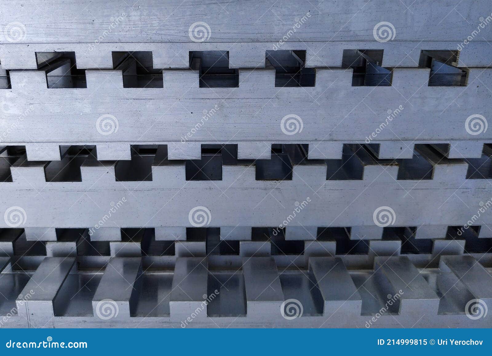 The Aluminum Profile with Rectangular Teeth Along the Entire Length is ...