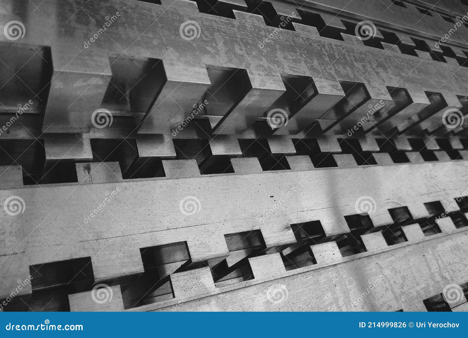 The Aluminum Profile with Rectangular Teeth Along the Entire Length is ...