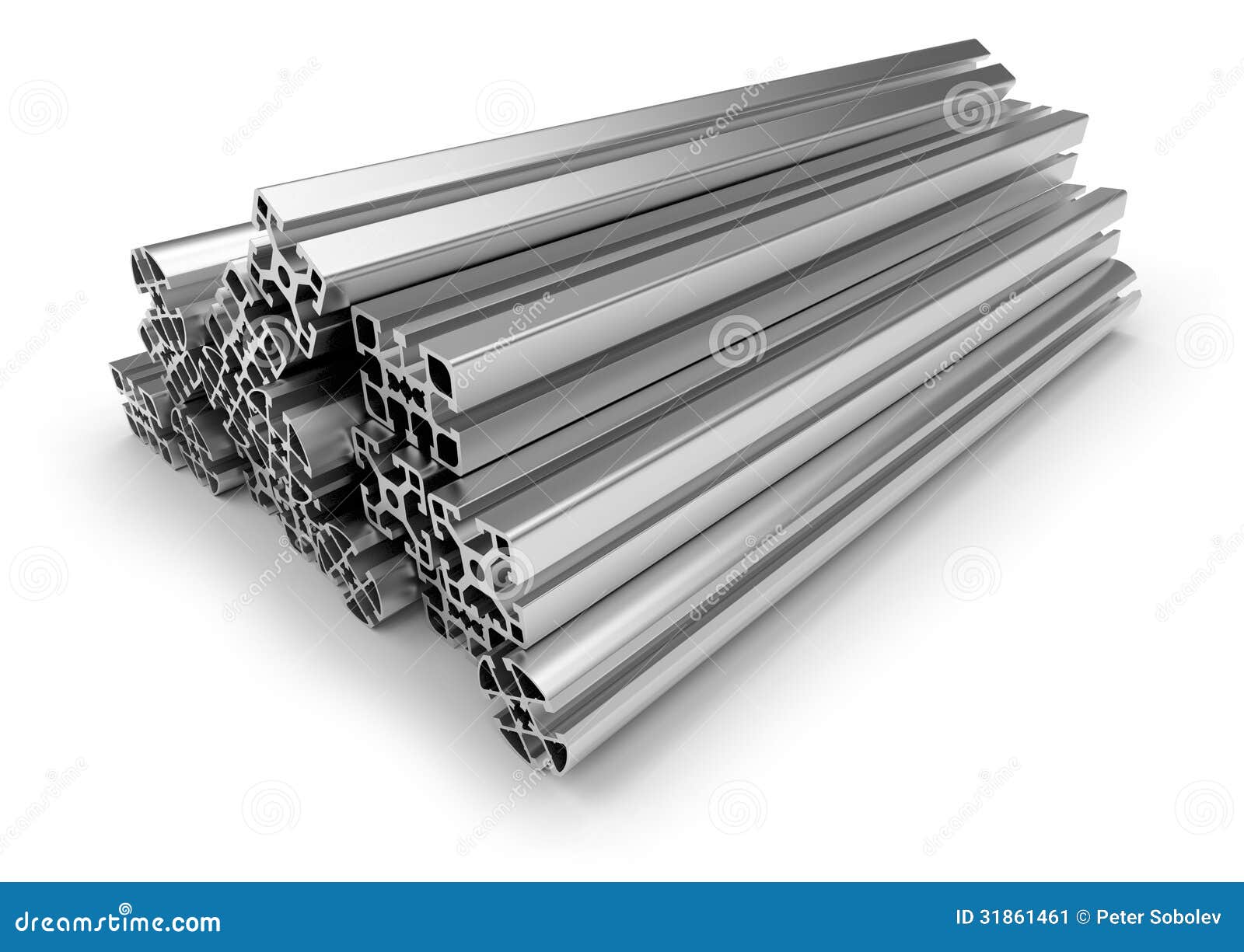 Aluminum profile stock illustration. Illustration of modular - 31861461
