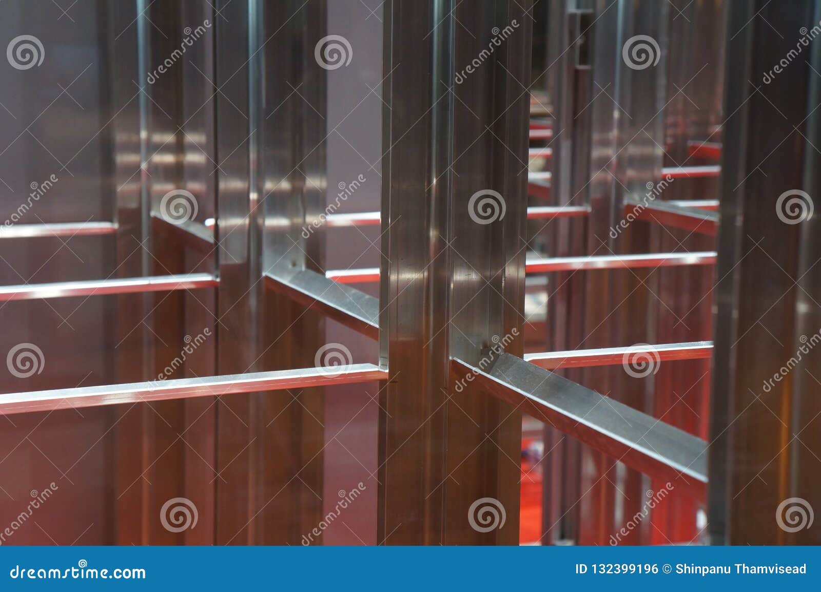 Working of Metal Frames Structure before Installing Room Interior ...