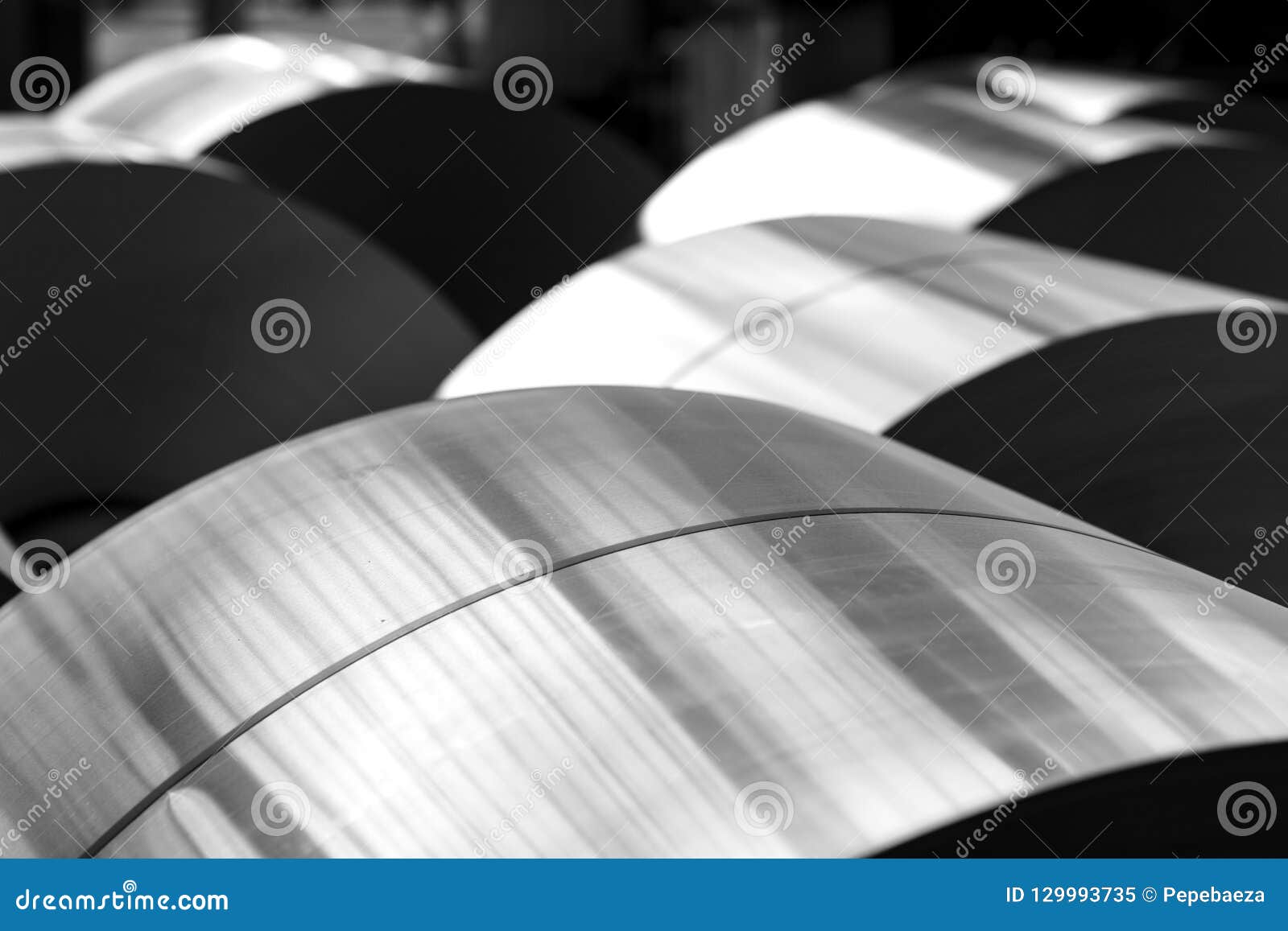 Aluminum Raw Material in Coils Stock Image - Image of grey, beams ...