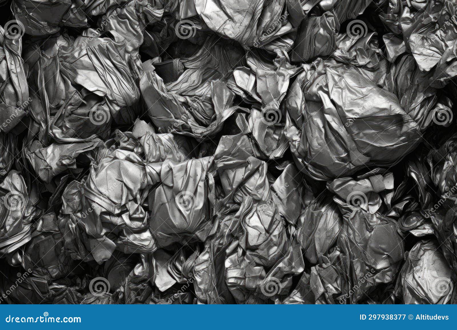Aluminum Recycling: Crushed Cans Ready for Processing Stock Image ...