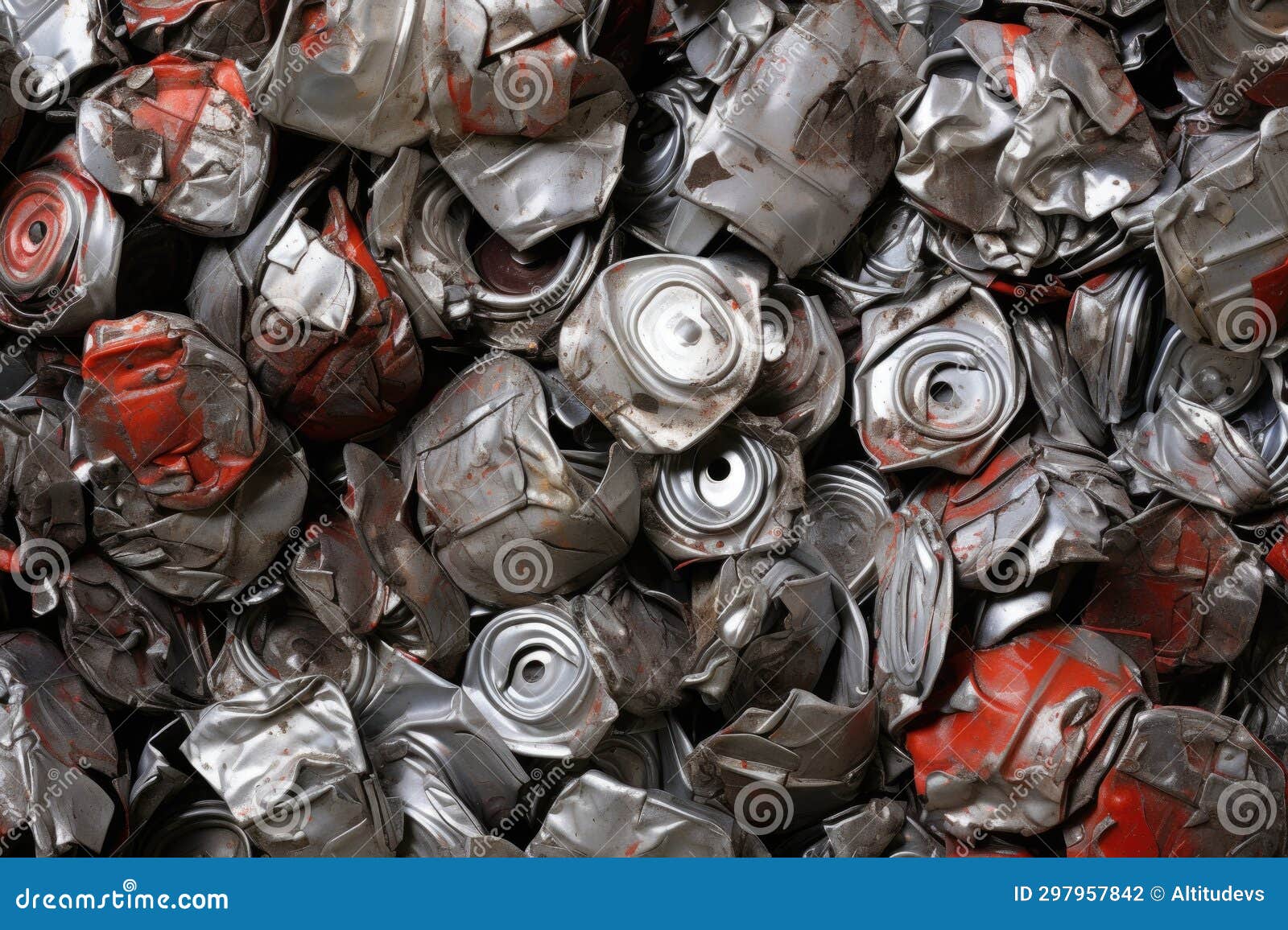 Aluminum Recycling: Crushed Cans Ready for Processing Stock Photo ...